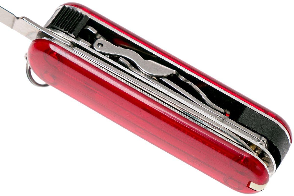Victorinox Nail Clip 580, Swiss pocket knife, transparant red ...