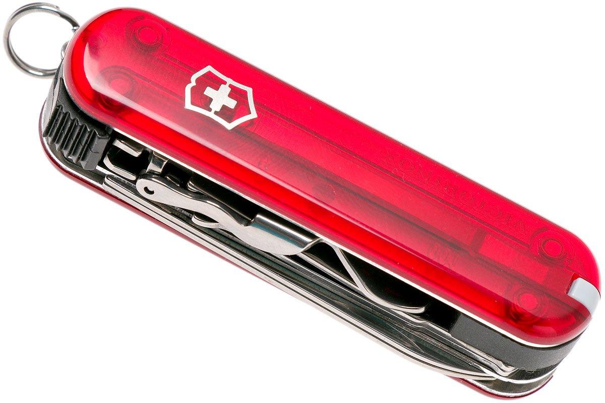 Victorinox Nail Clip 580, Swiss pocket knife, transparant red ...