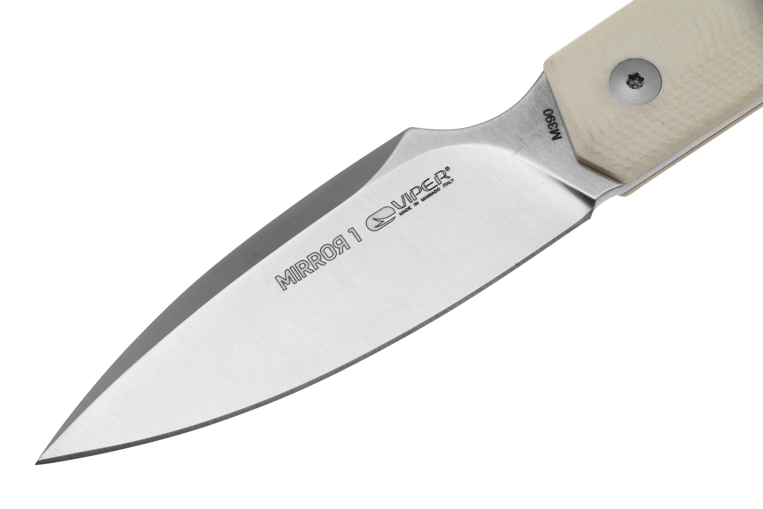 Viper Mirror 1 VT4058GI Böhler M390, Ivory G10, couteau fixe | Achetez ...