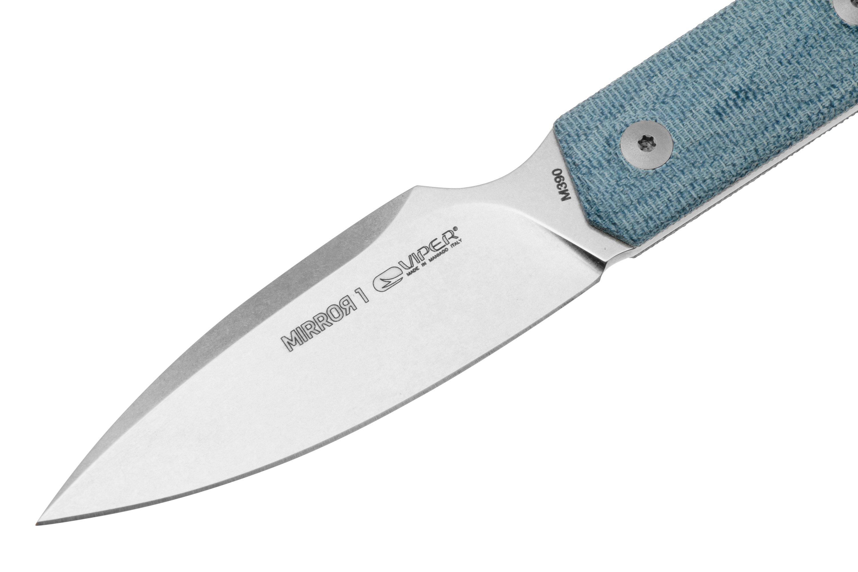 Viper Mirror 1 VT4060CD Böhler M390 Denim Canvas Micarta, faca fixa ...