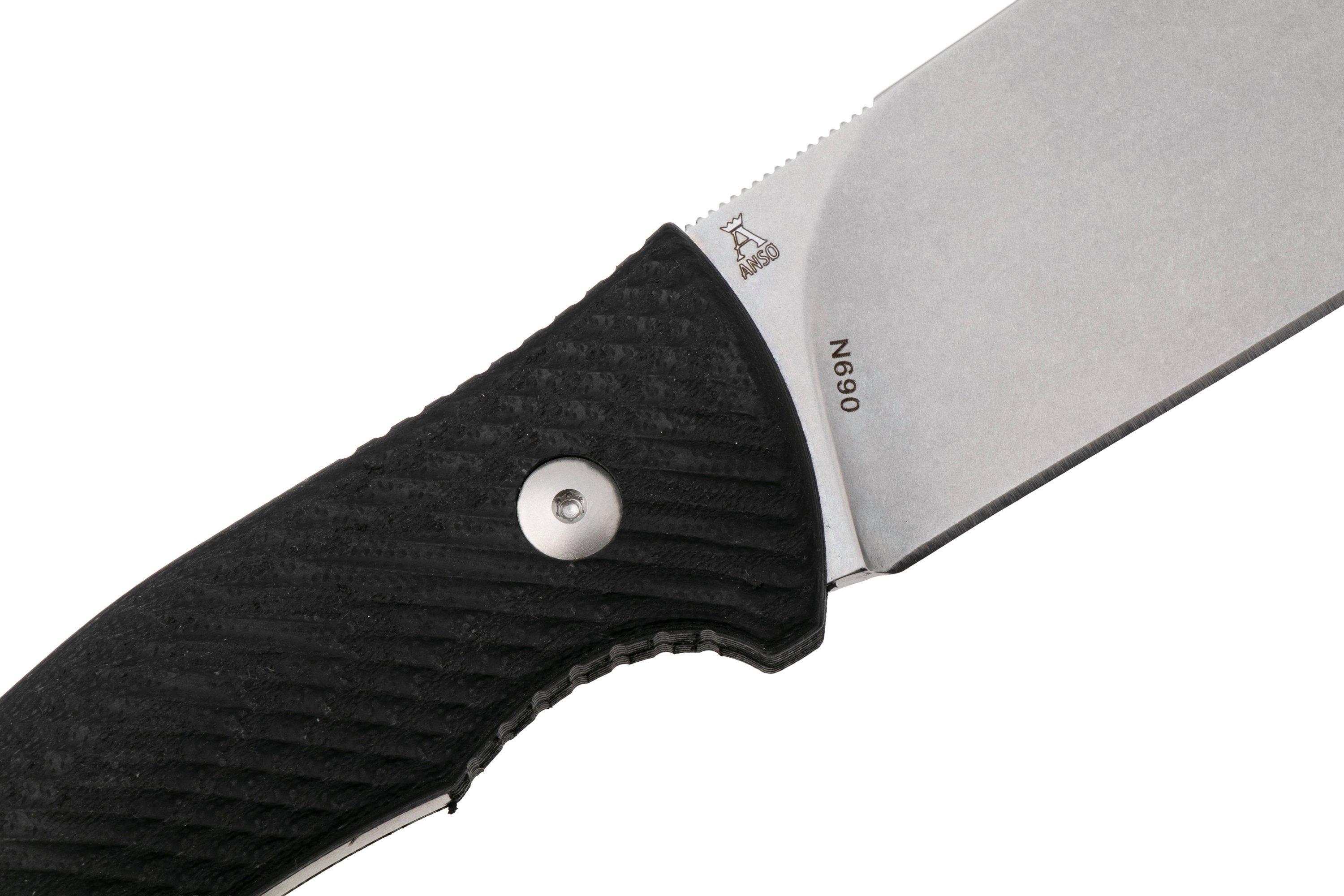 Viper Trail VT4066GG Stonewashed N690, Black SureTouch, fixed knife ...