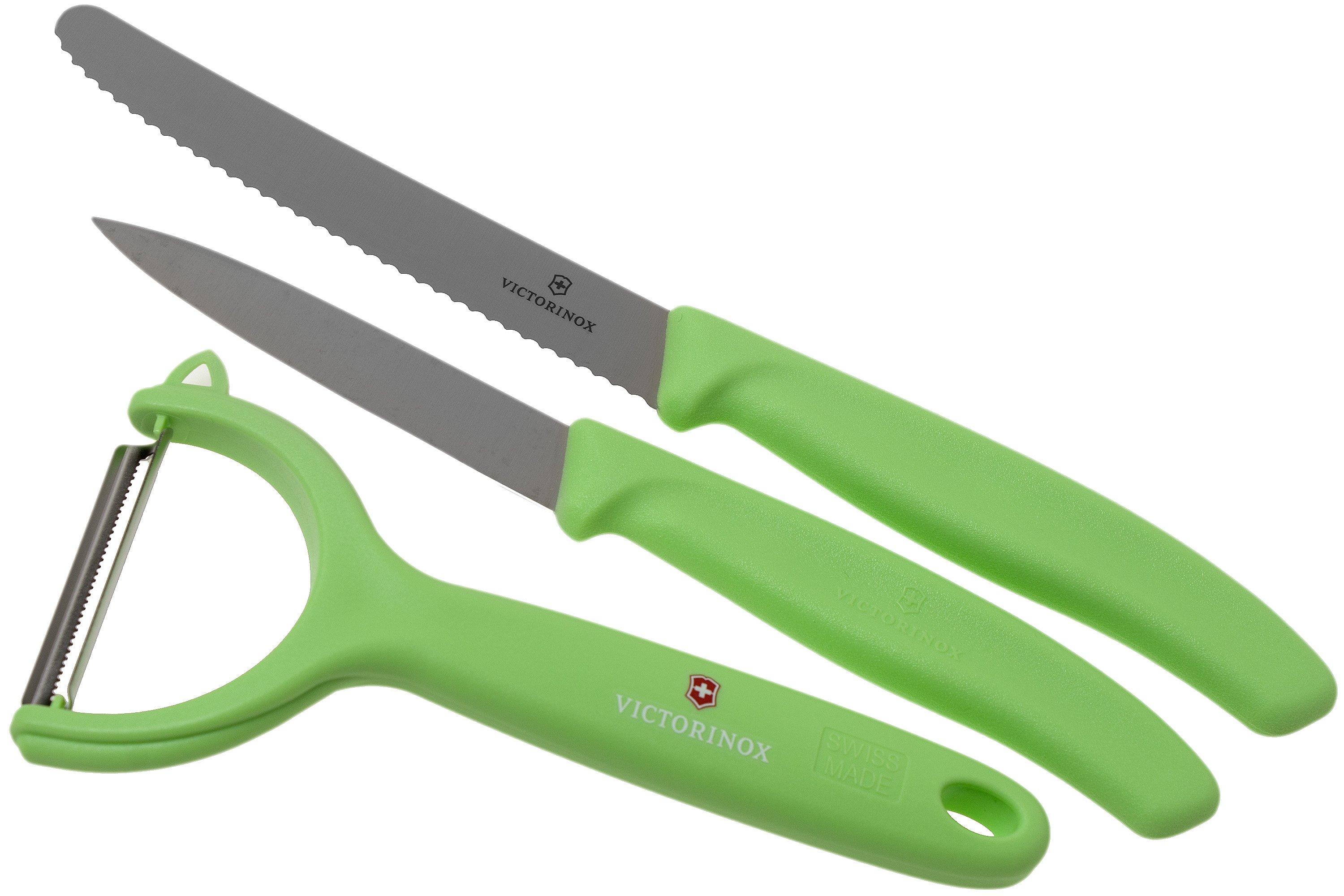Victorinox SwissClassic 6.7116.22L42 3-piece vegetable knife set, green ...
