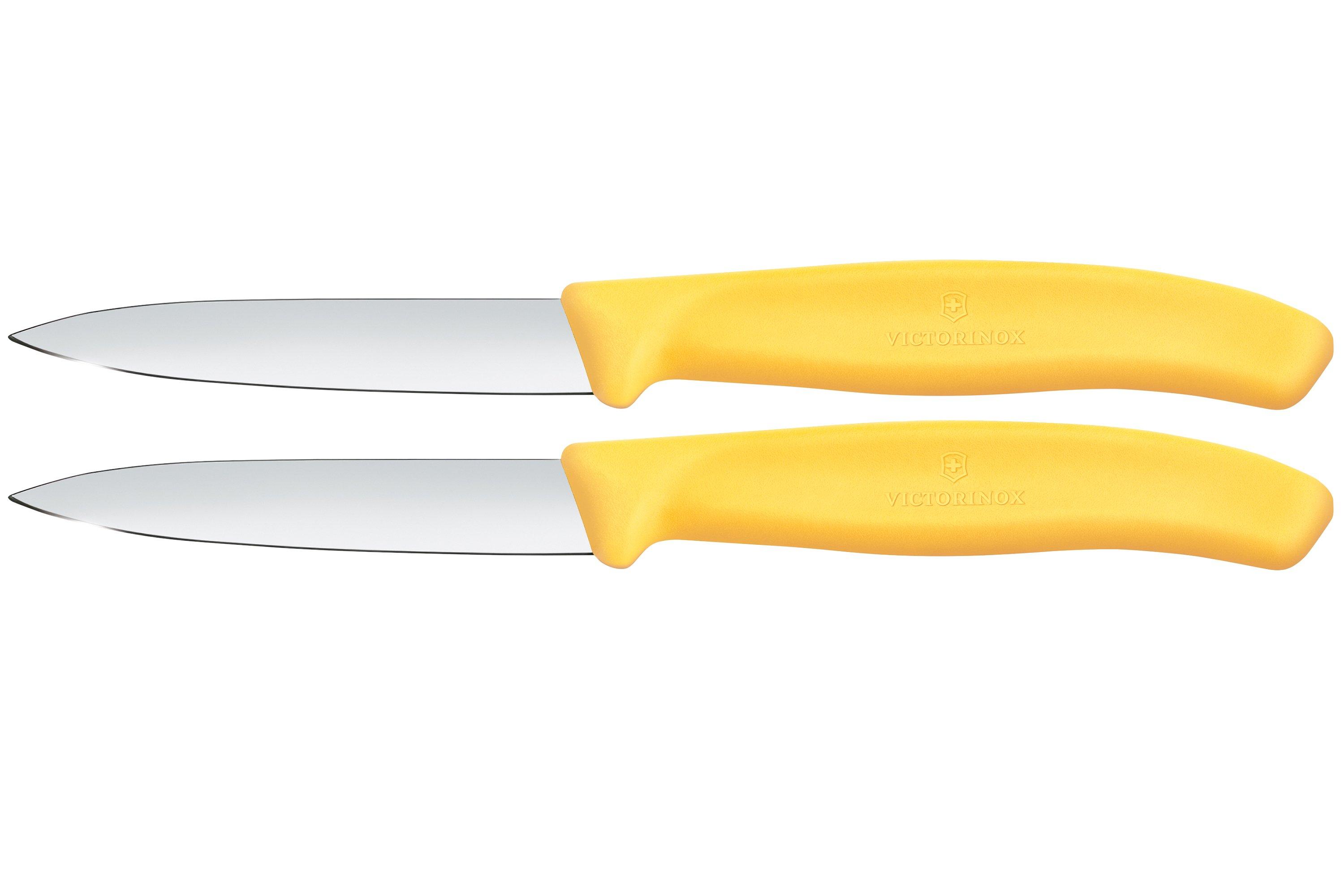 Victorinox Swiss Classic 6.7608.2C1 Straight, Yellow, set di 2 coltelli ...