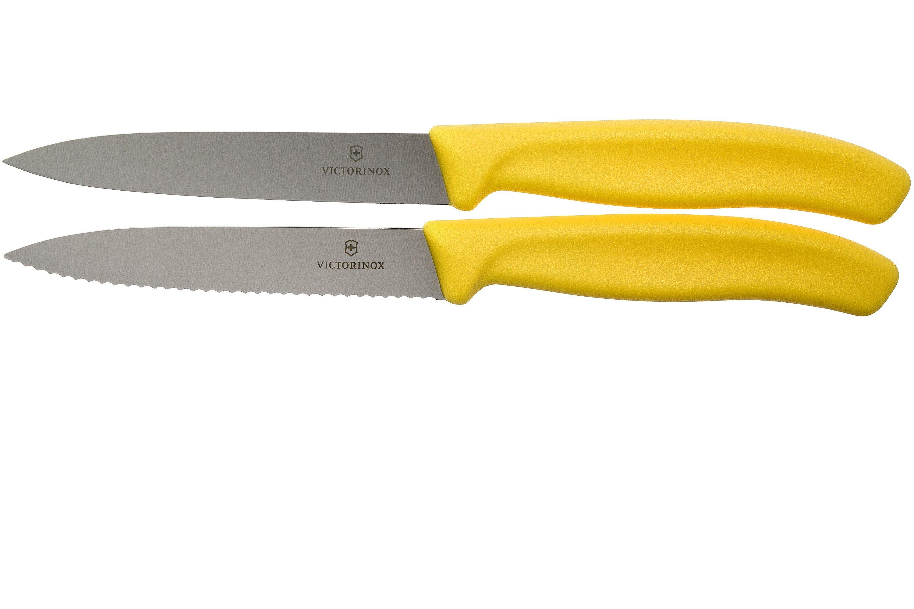 Victorinox SwissClassic faca para legumes serrilhada/lisos amarelo 10 ...