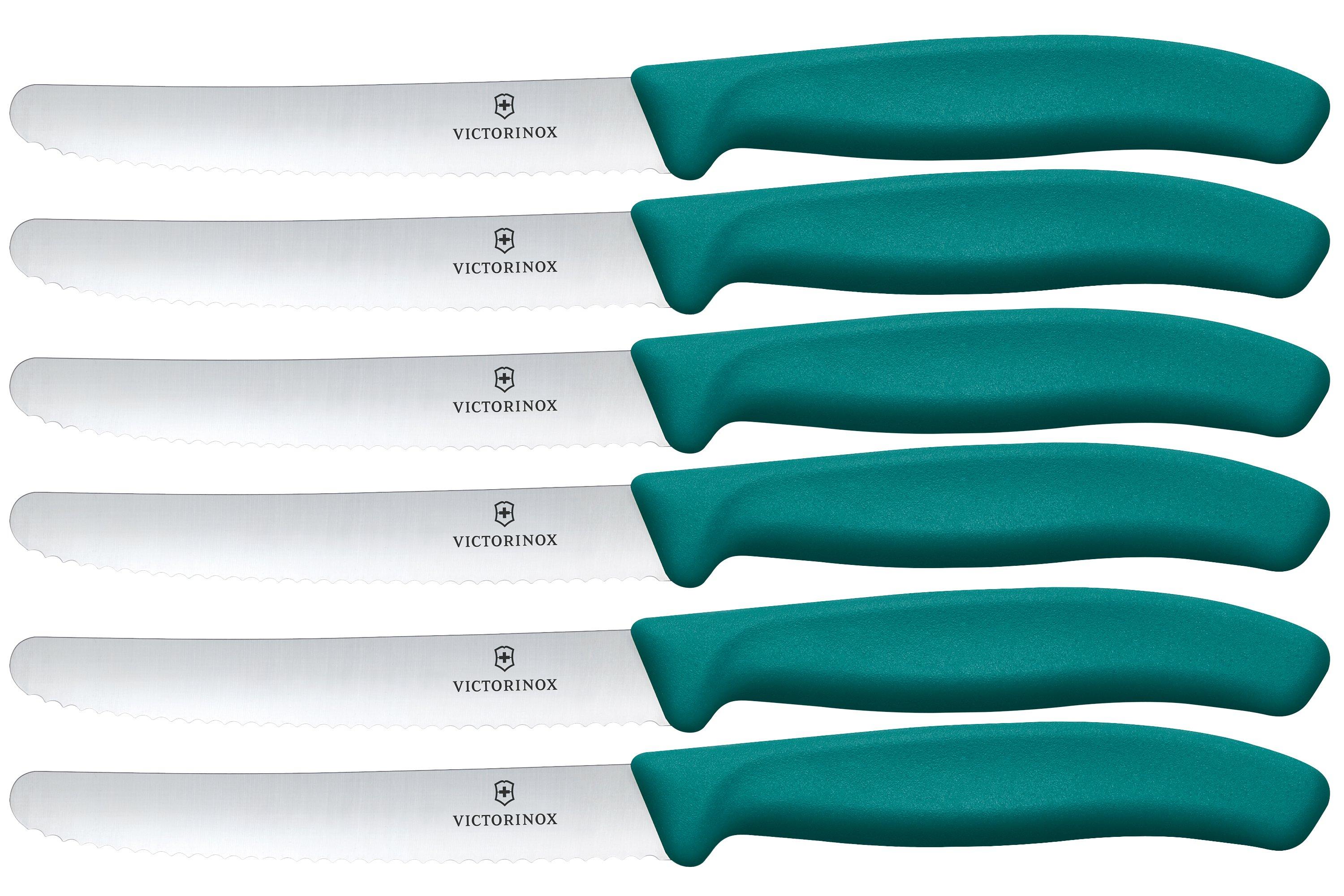 Victorinox Swiss Classic 6.7834.6C1 Tomato & Table Knife, Wavy, Green ...