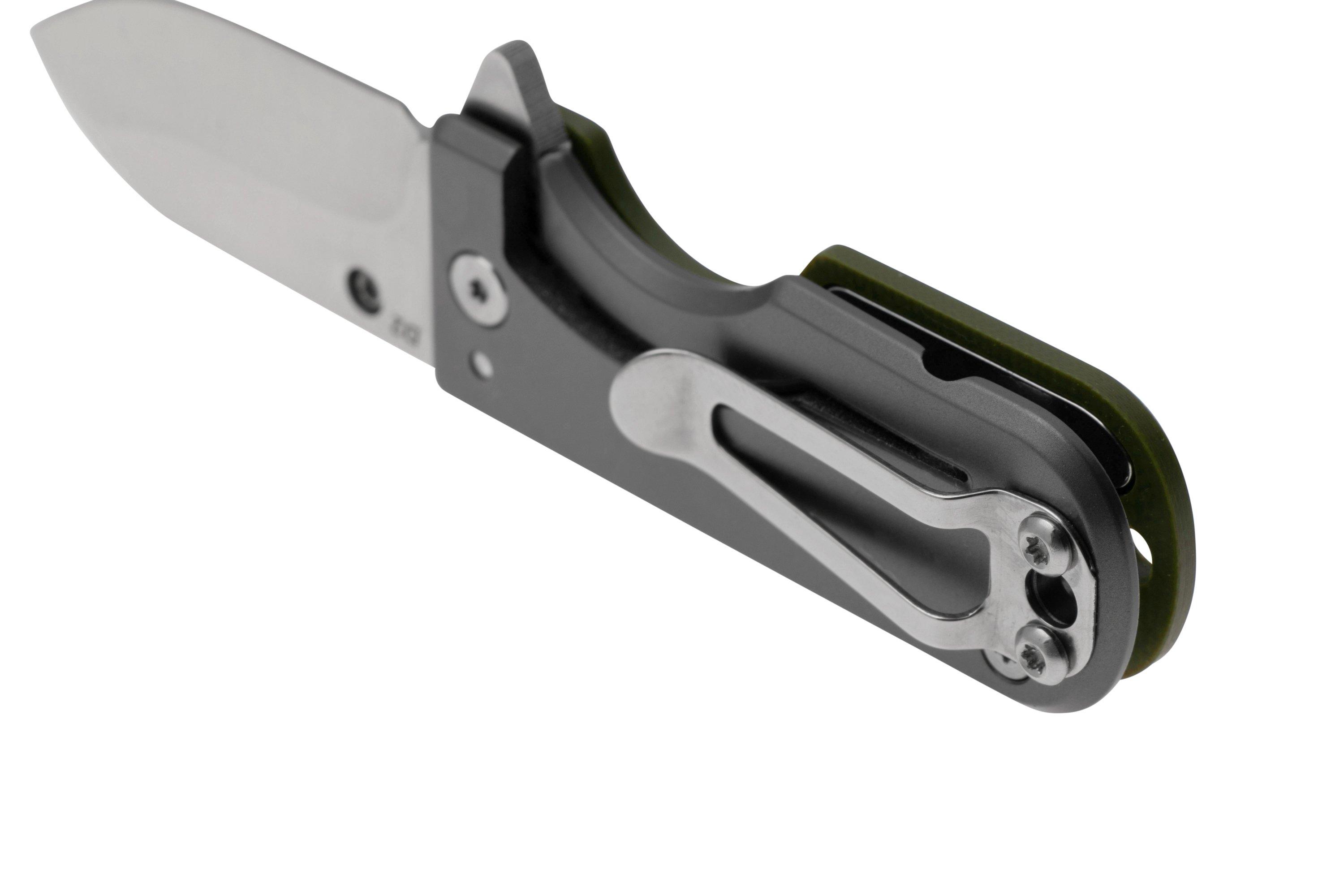 WESN Microblade SN01-3, D2, OD Green G10, Titanium, pocket knife ...