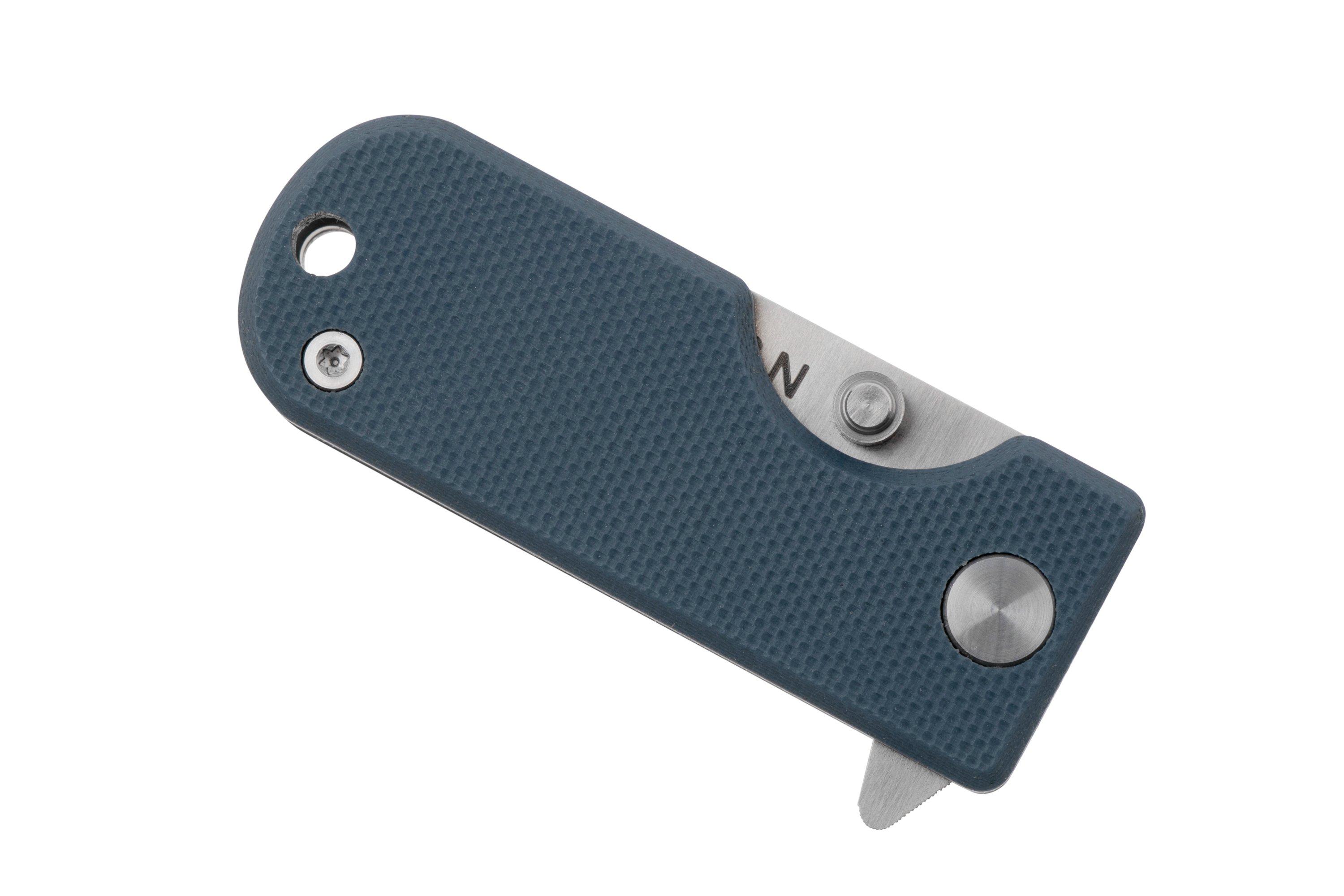 WESN Microblade SN01-4, D2, Blue G10, Titanium, pocket knife ...