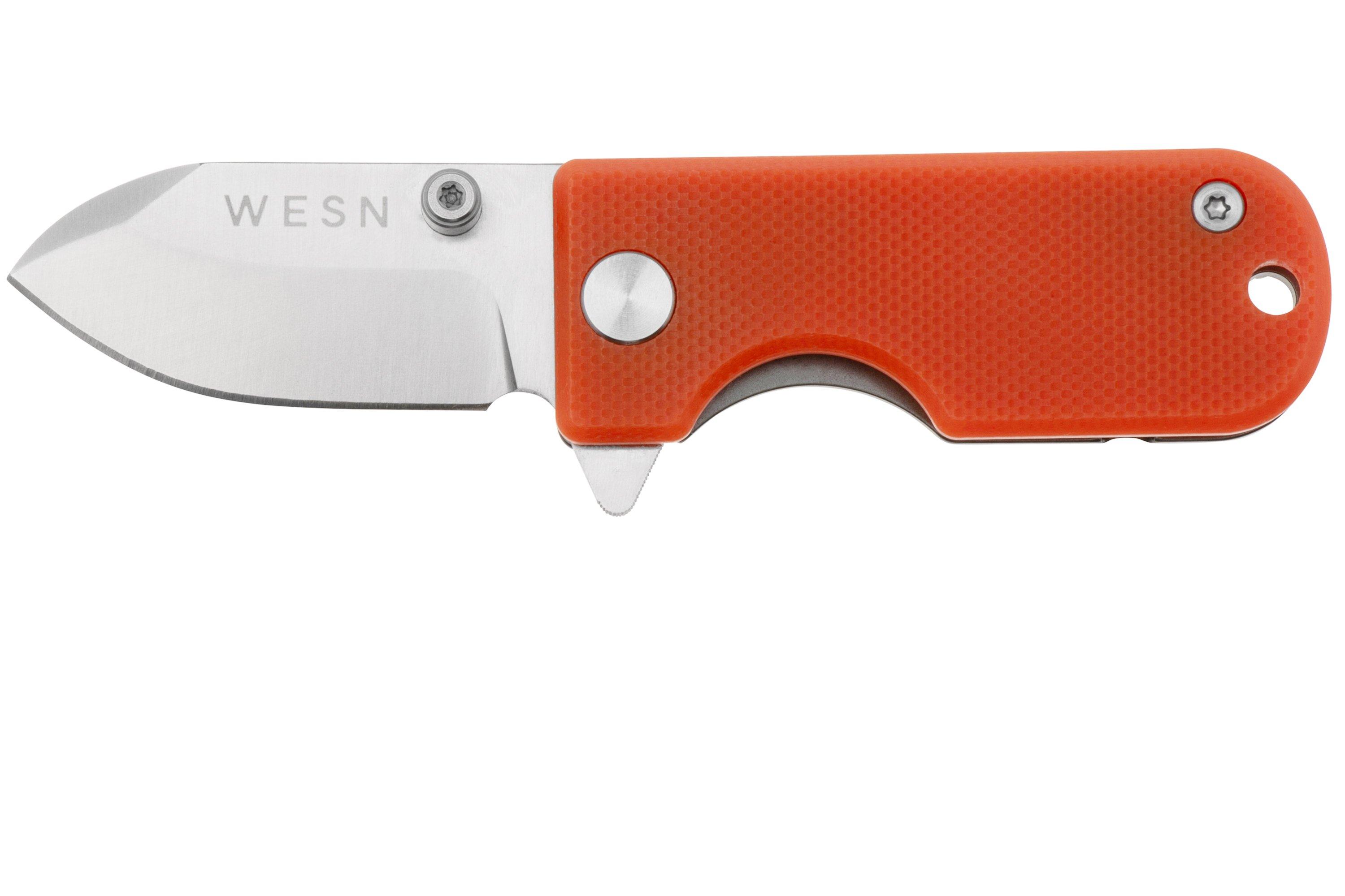 WESN Microblade SN01-5 Salmon G10, Titanium, pocket knife ...