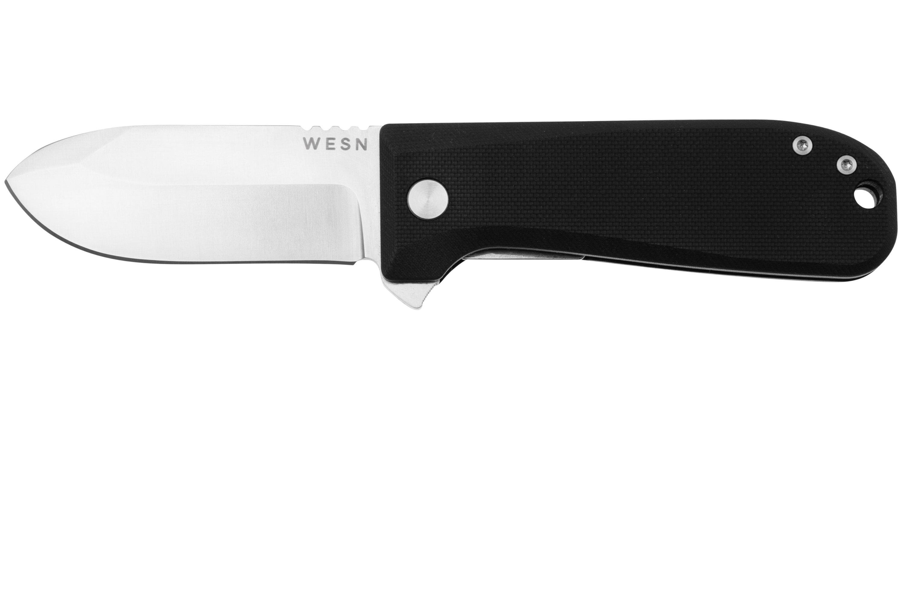 WESN Allman SN04-1, CPM S35VN, Black G10, pocket knife | Advantageously ...