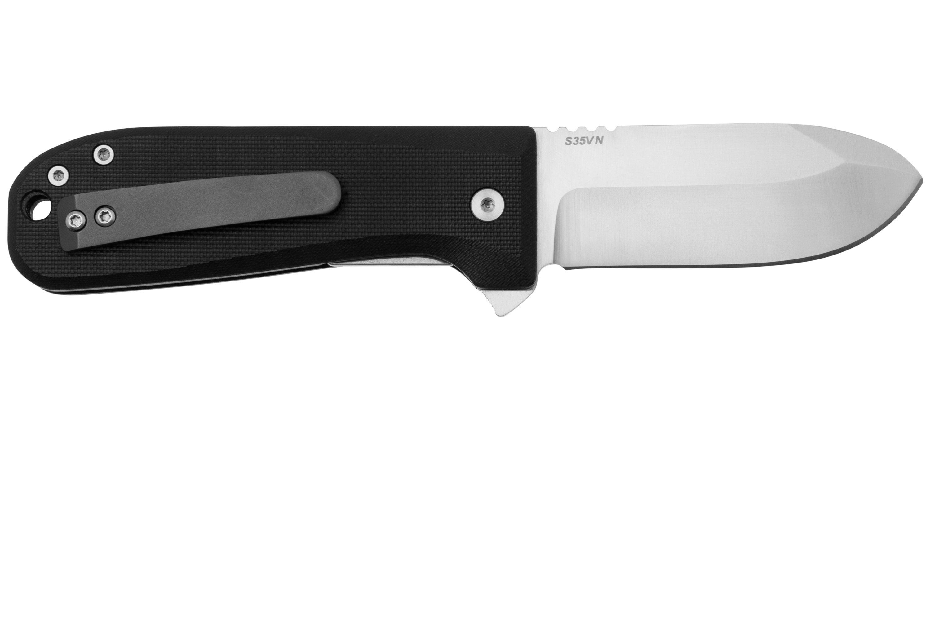 WESN Allman SN04-1, CPM S35VN, Black G10, pocket knife | Advantageously ...