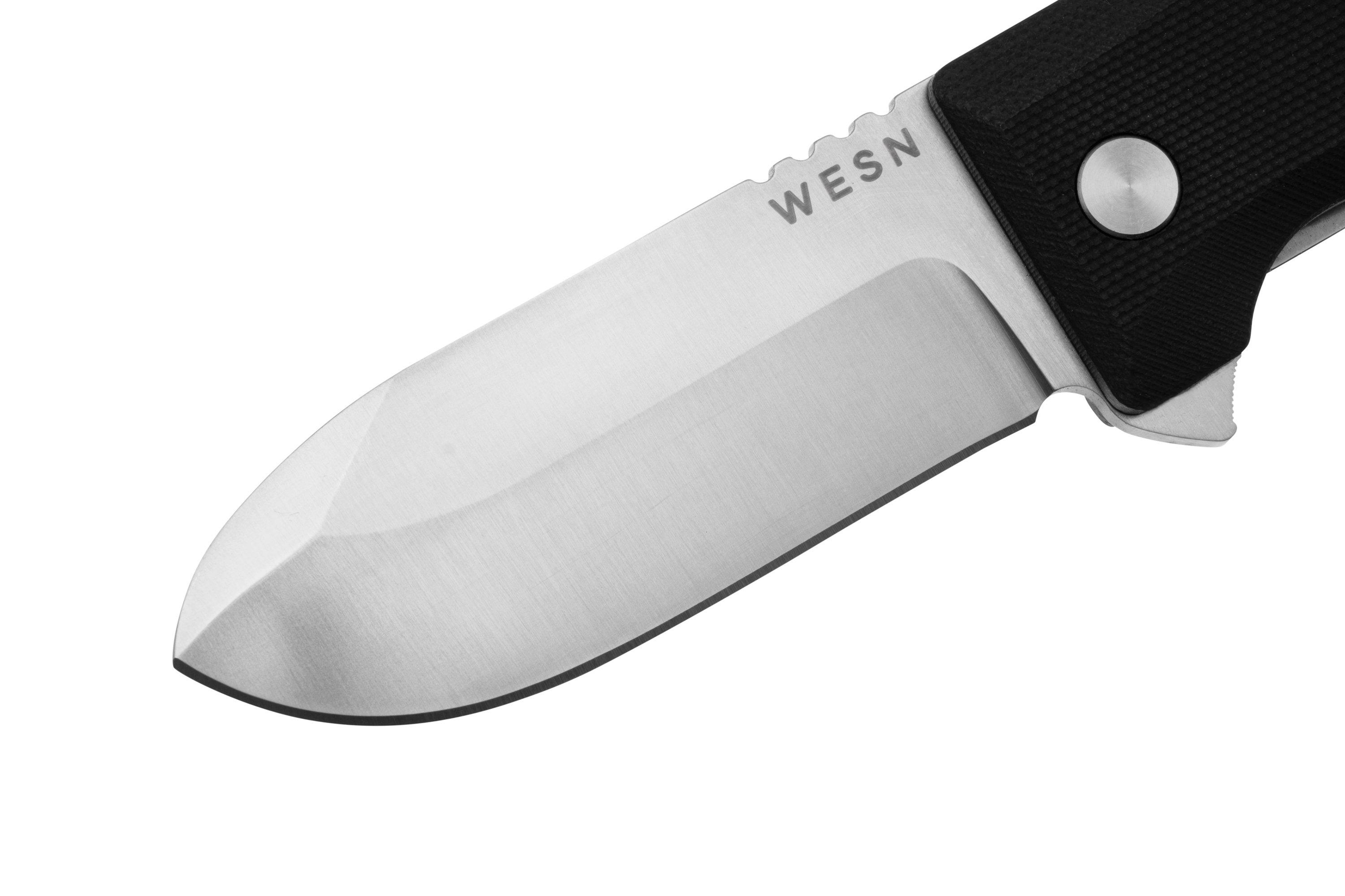 WESN Allman SN04-1, CPM S35VN, Black G10, pocket knife | Advantageously ...