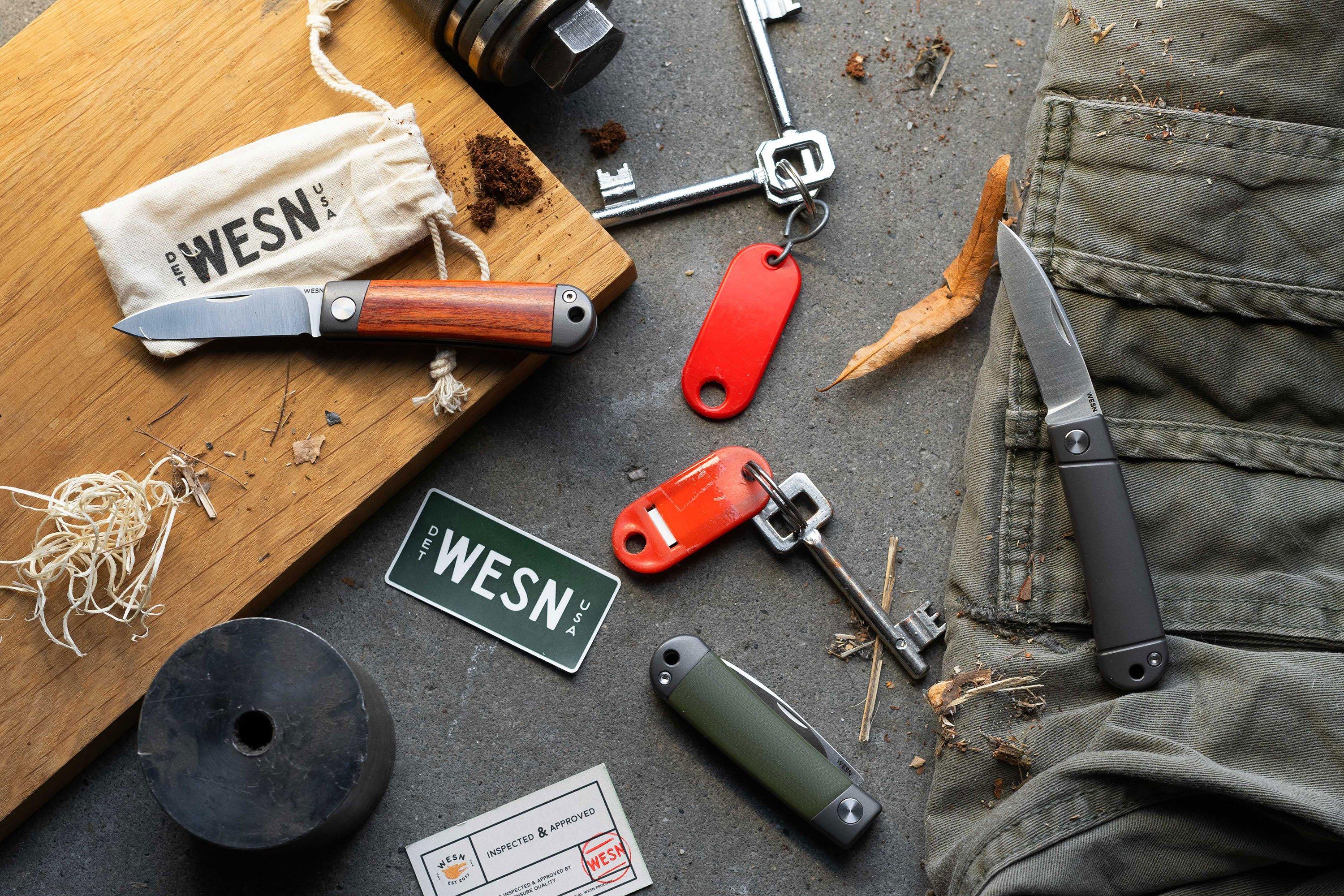 WESN Henry SN07-0, 12C27, Cherry Wood, slipjoint pocket knife ...