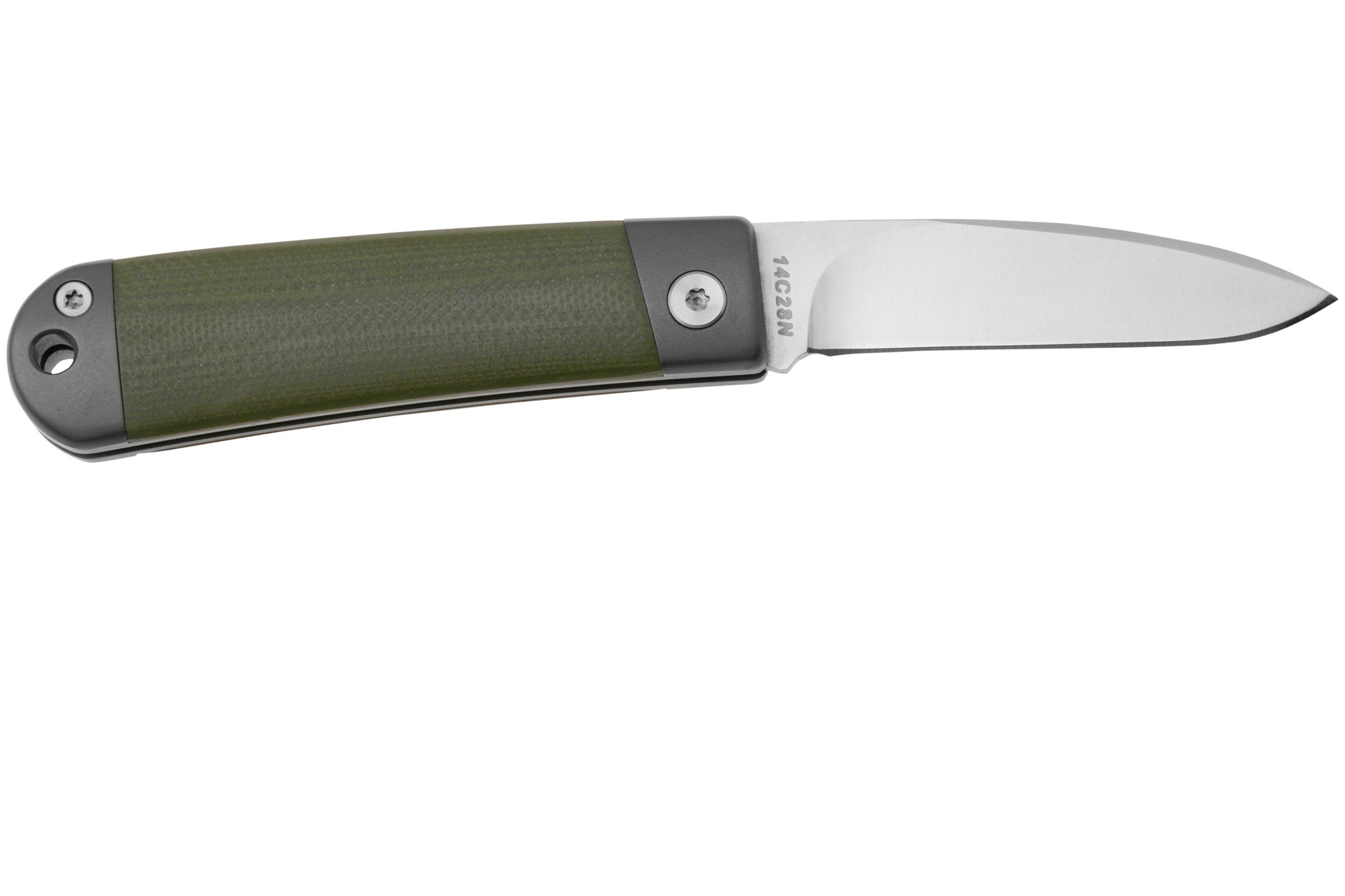 WESN Henry SN07-3, 12C27, OD Green G10, slipjoint pocket knife ...