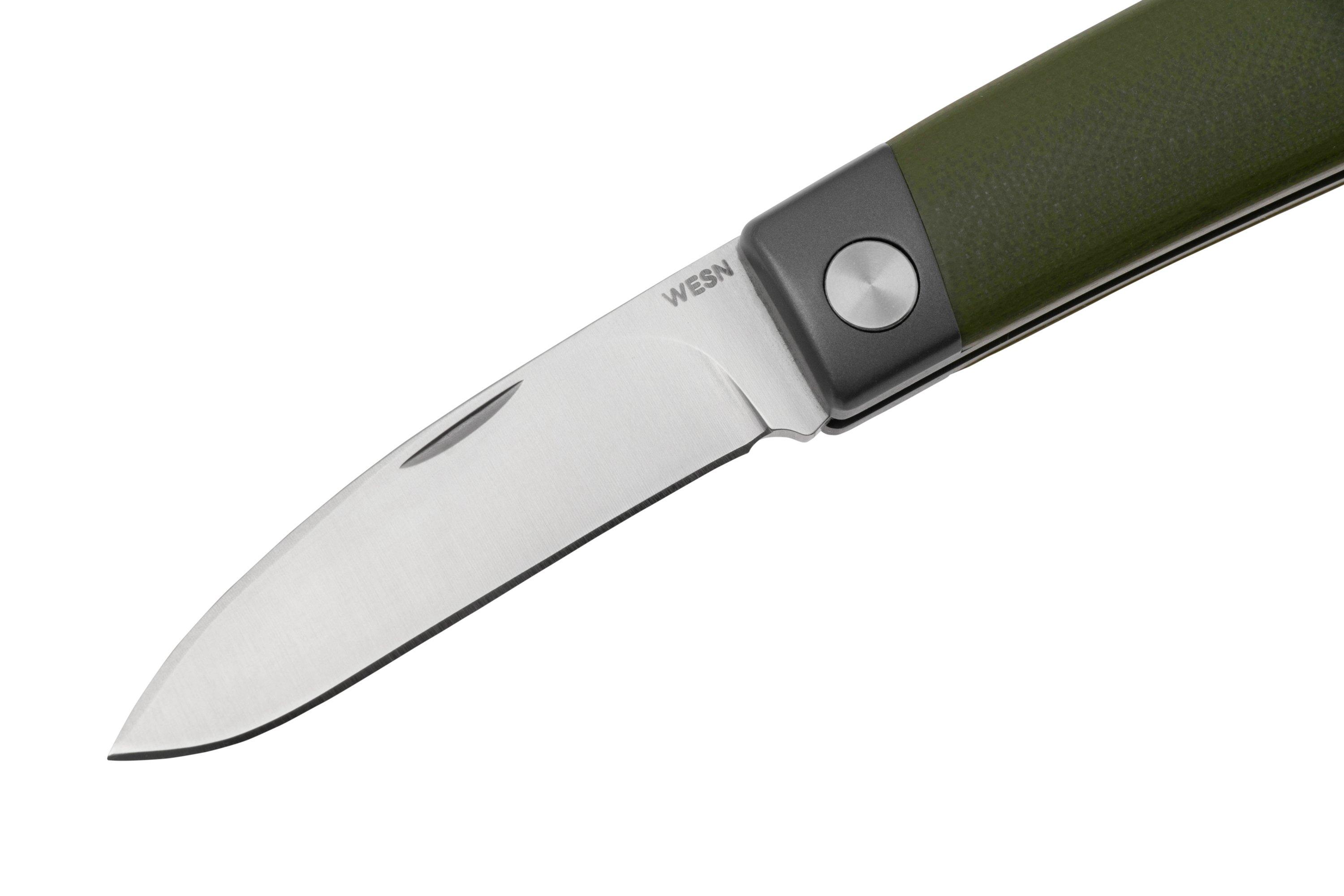 WESN Henry SN07-3, 12C27, OD Green G10, slipjoint pocket knife ...