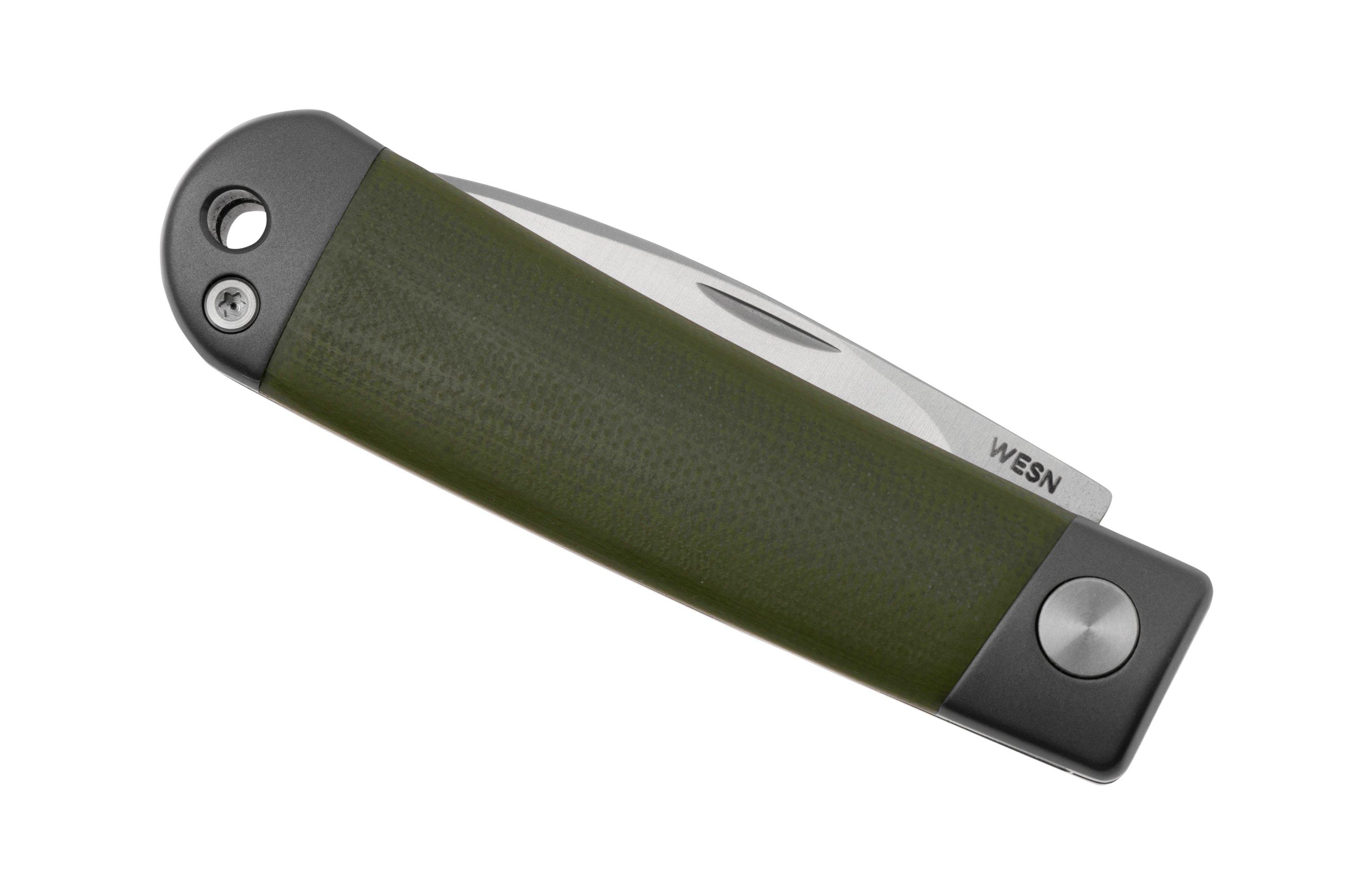 WESN Henry SN07-3, 12C27, OD Green G10, slipjoint pocket knife ...