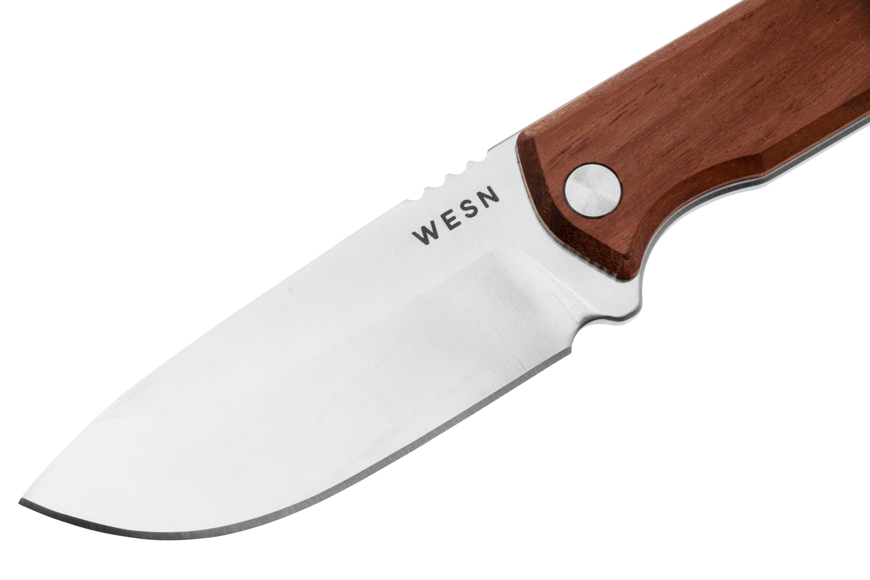 WESN Bornas SN23-0, S35VN Rosewood with Kydex Sheath, fixed knife ...