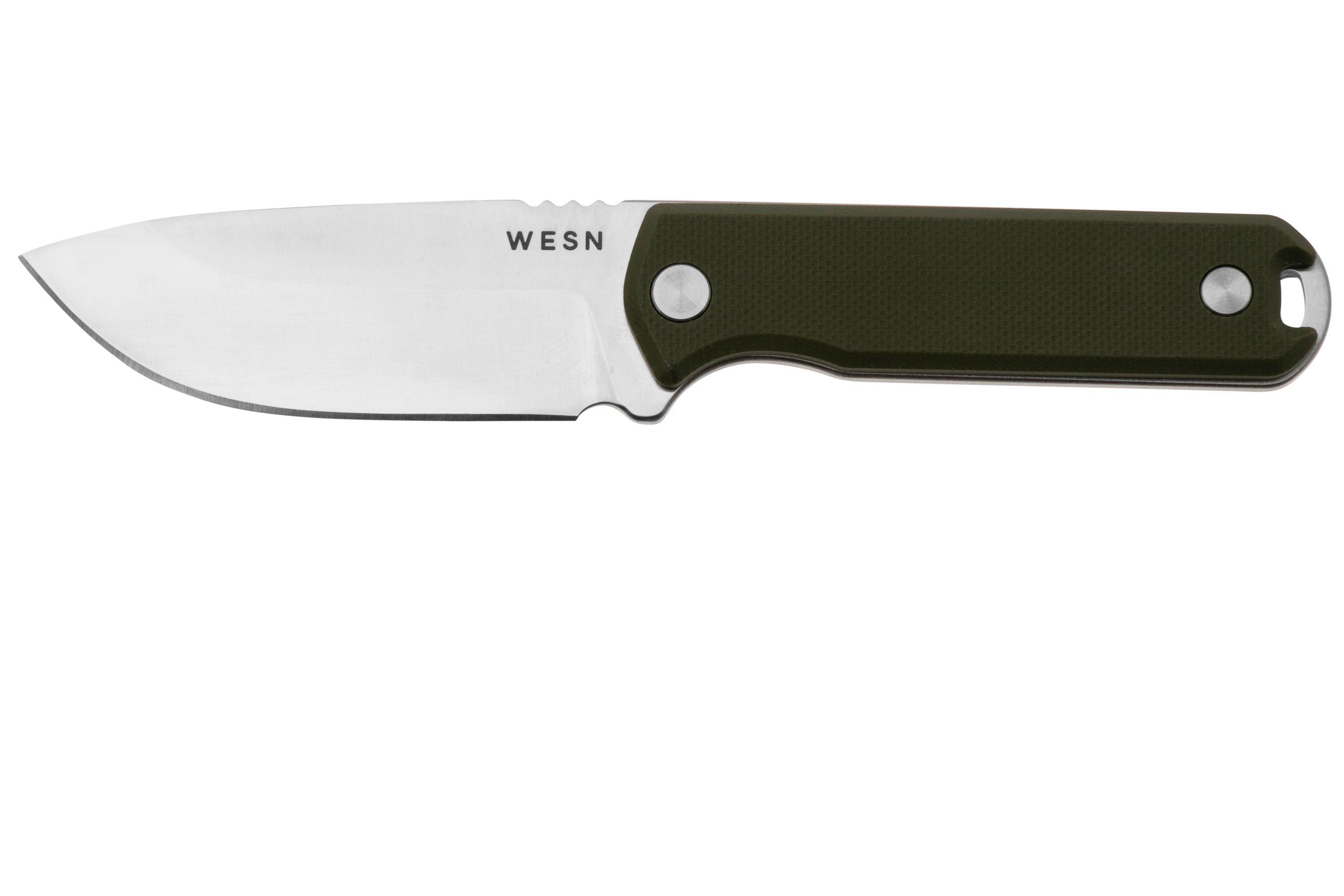 WESN Bornas SN23-1, S35VN Green G10 with Kydex Sheath, fixed knife ...