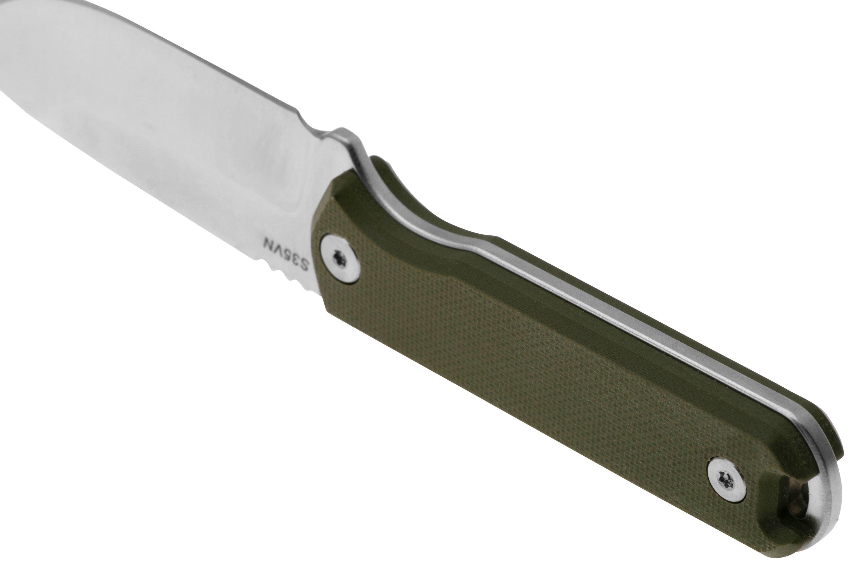 WESN Bornas SN23-1, S35VN Green G10 with Kydex Sheath, fixed knife ...