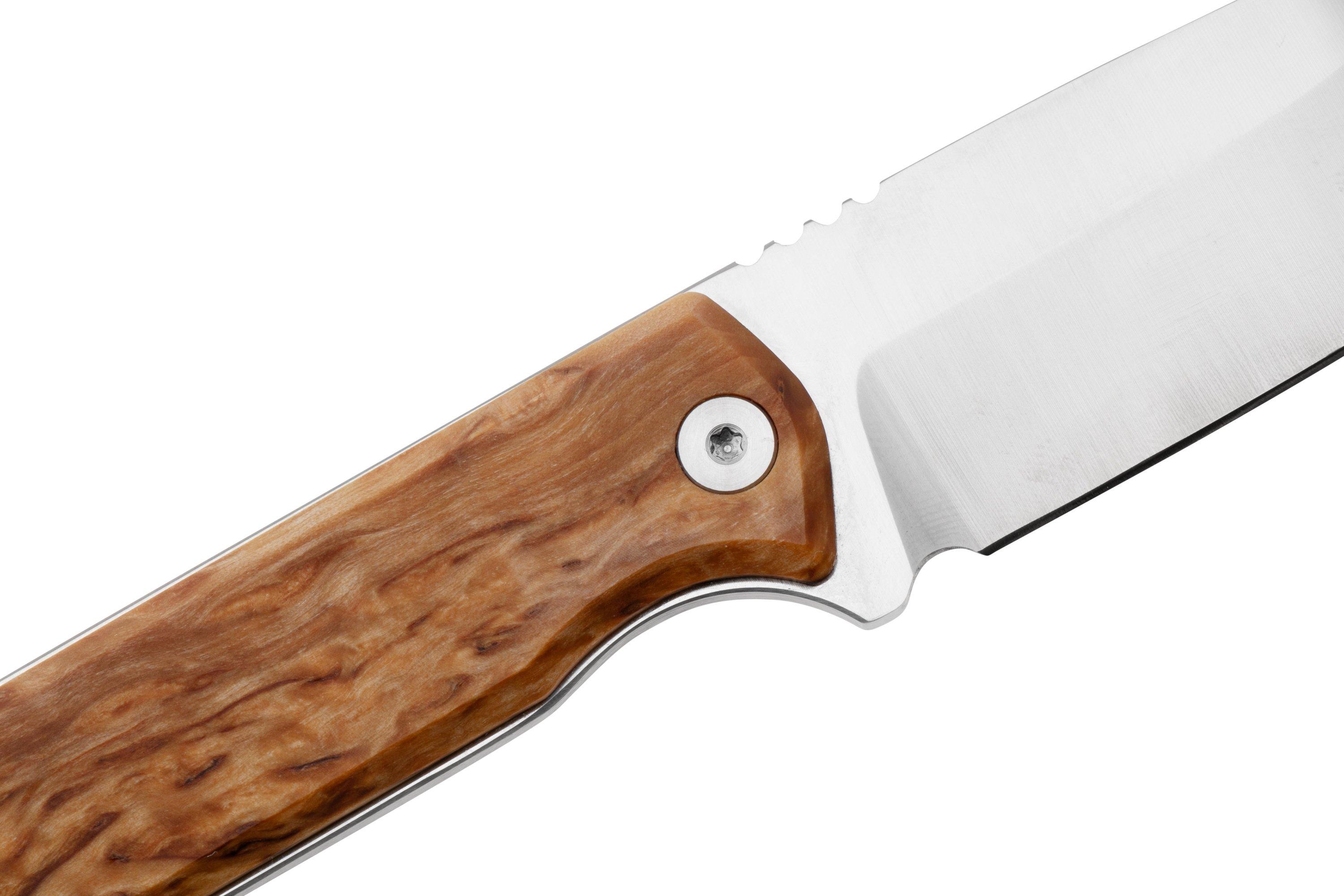 WESN Bornas SN23-8 Elmax, Curly Birch, fixed knife | Advantageously ...