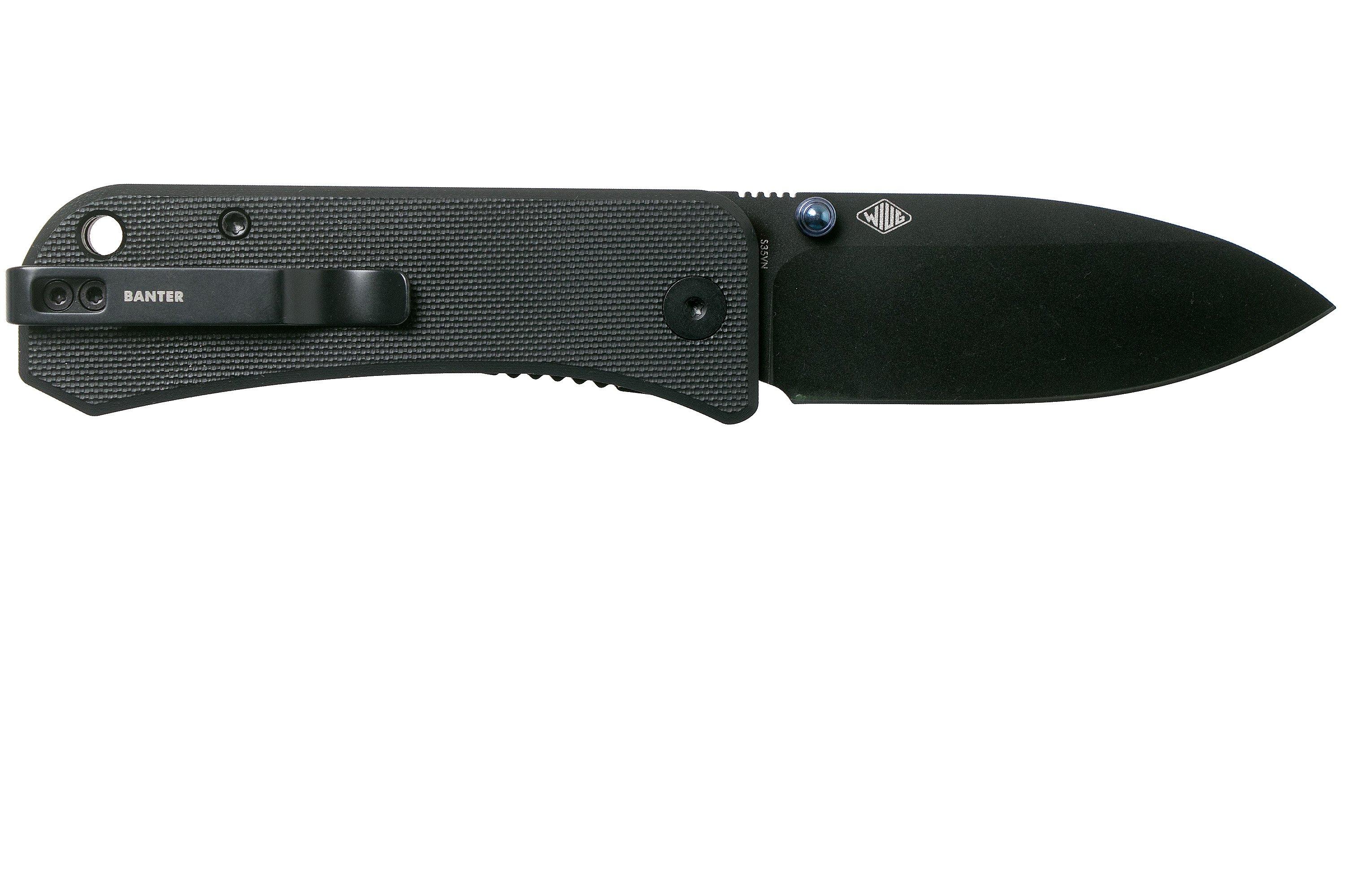 WE Knife Banter 2004B Black pocket knife, Ben Petersen design ...