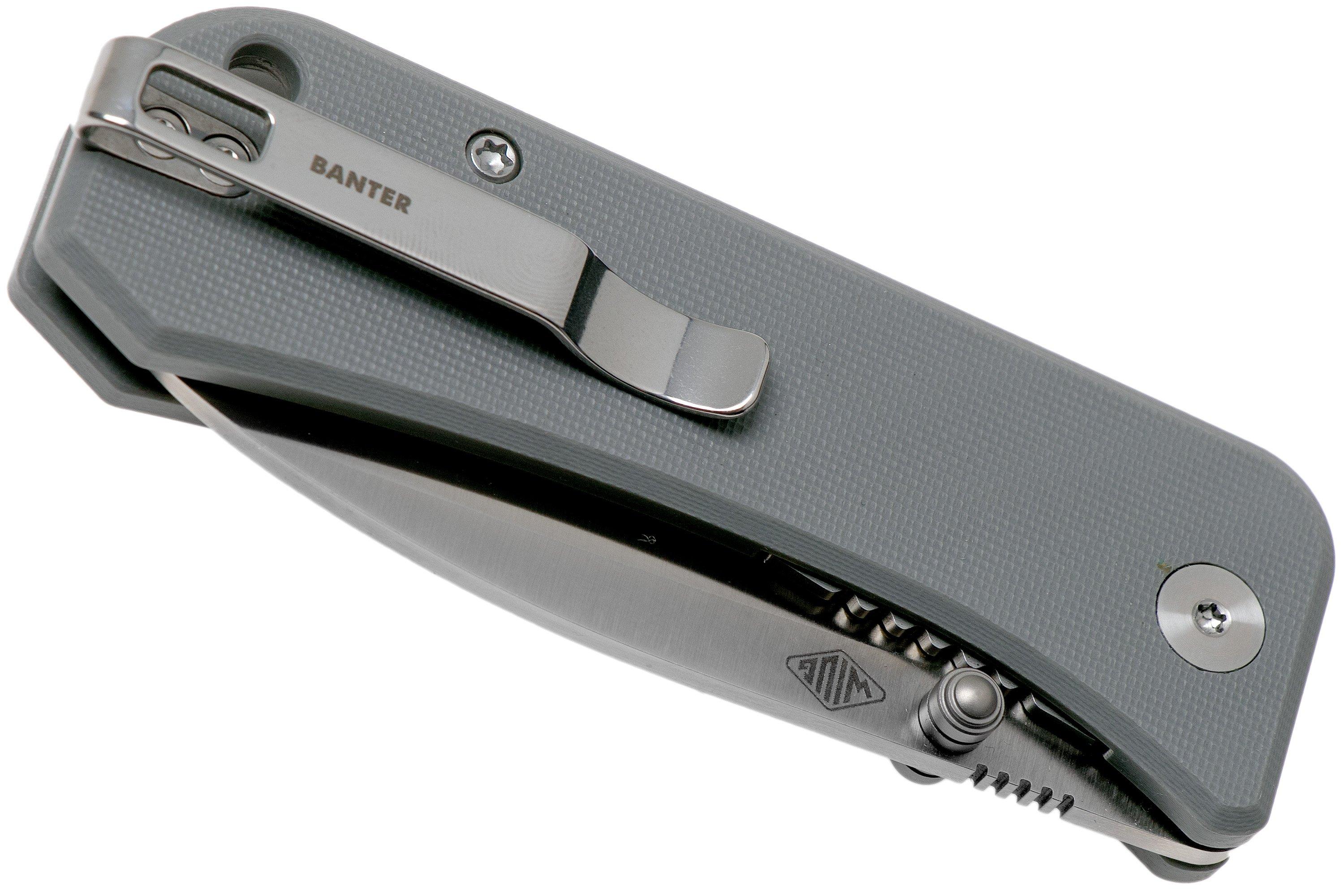 WE Knife Banter 2004E Grey pocket knife, Ben Petersen design ...