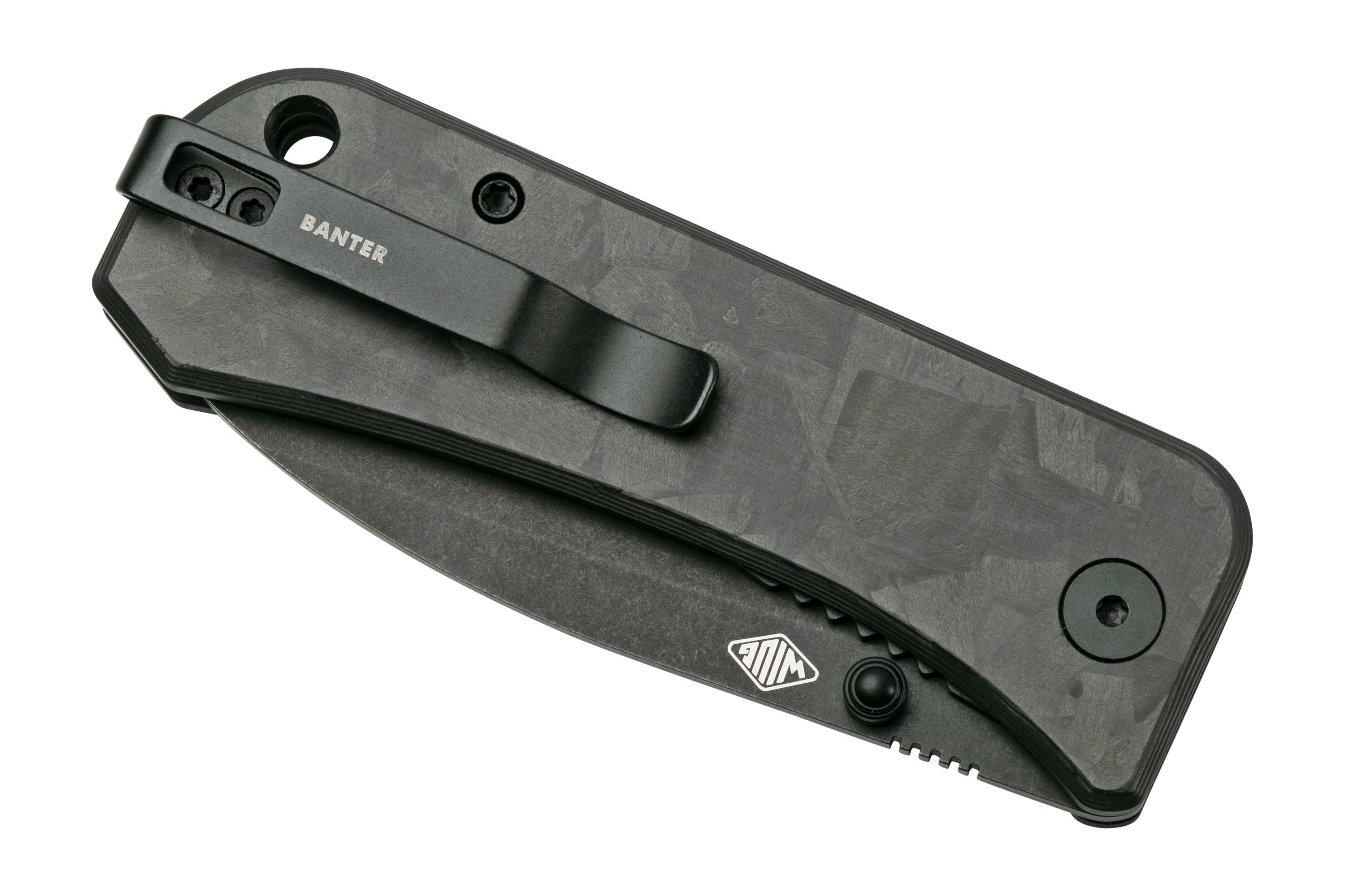 WE Knife Banter 2004H Marble Carbon fibre pocket knife, Ben Petersen ...