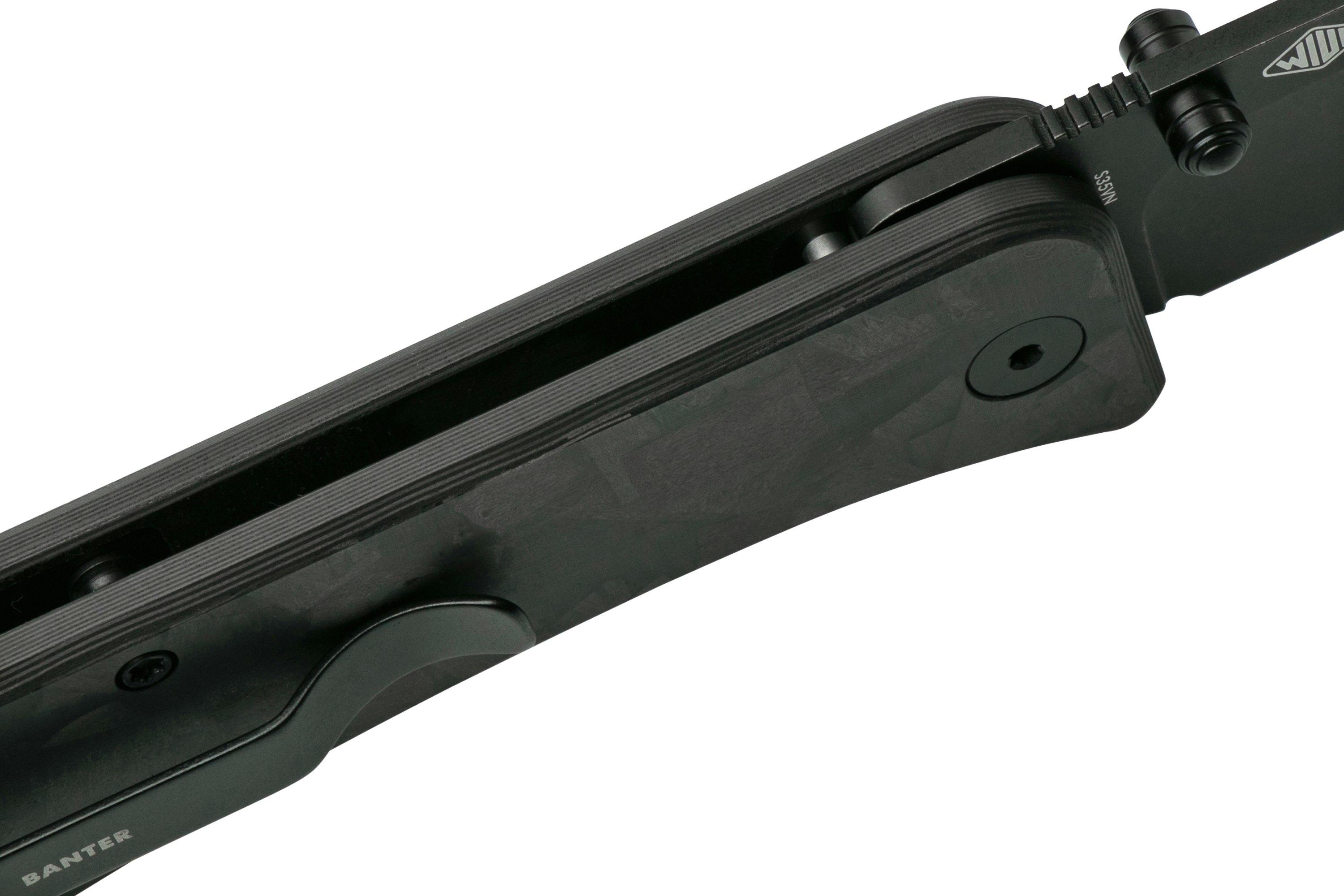 WE Knife Banter 2004H Marble Carbon fibre pocket knife, Ben Petersen ...