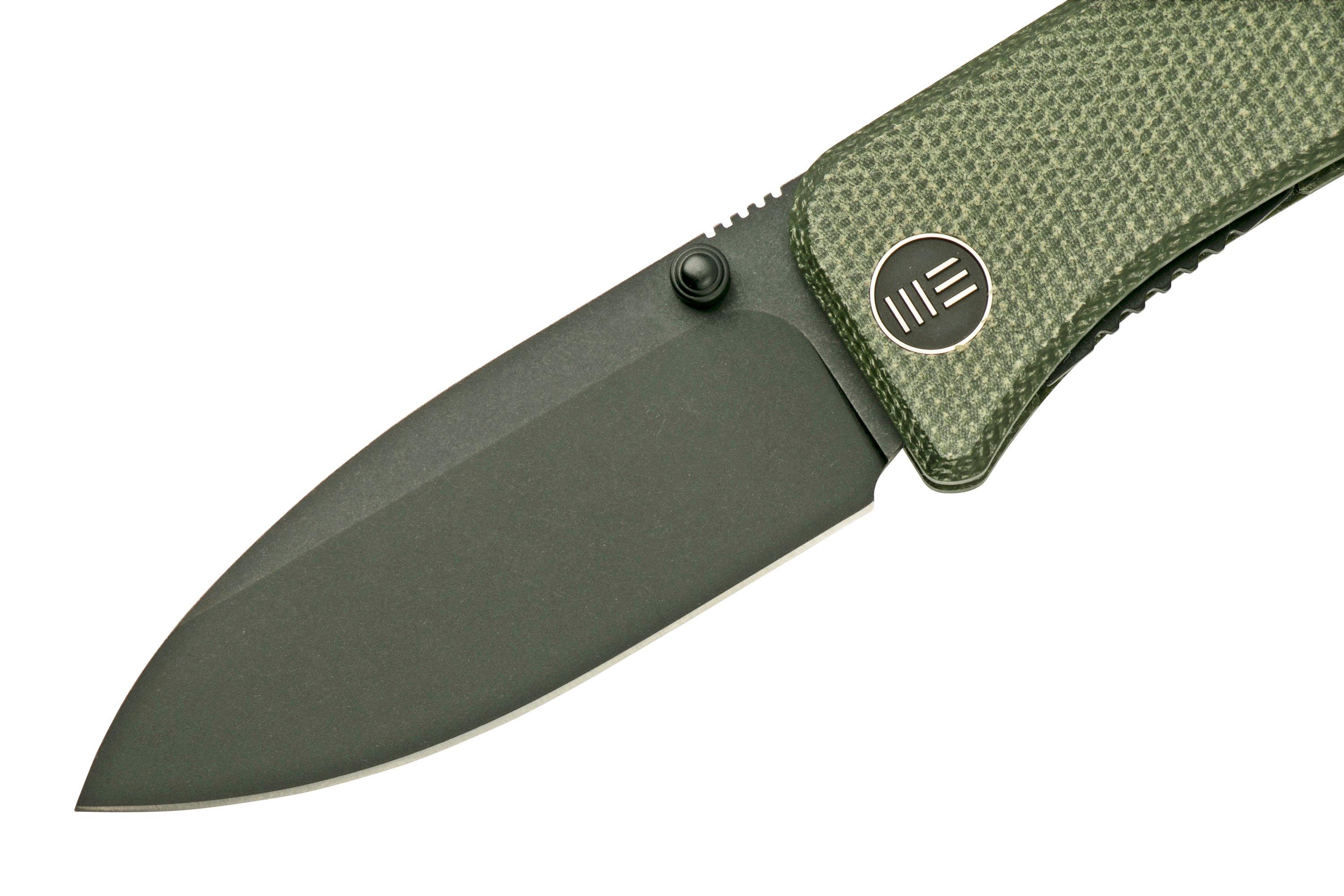 WE Knife Banter 2004J Dark Green Micarta, Black pocket knife, Ben ...