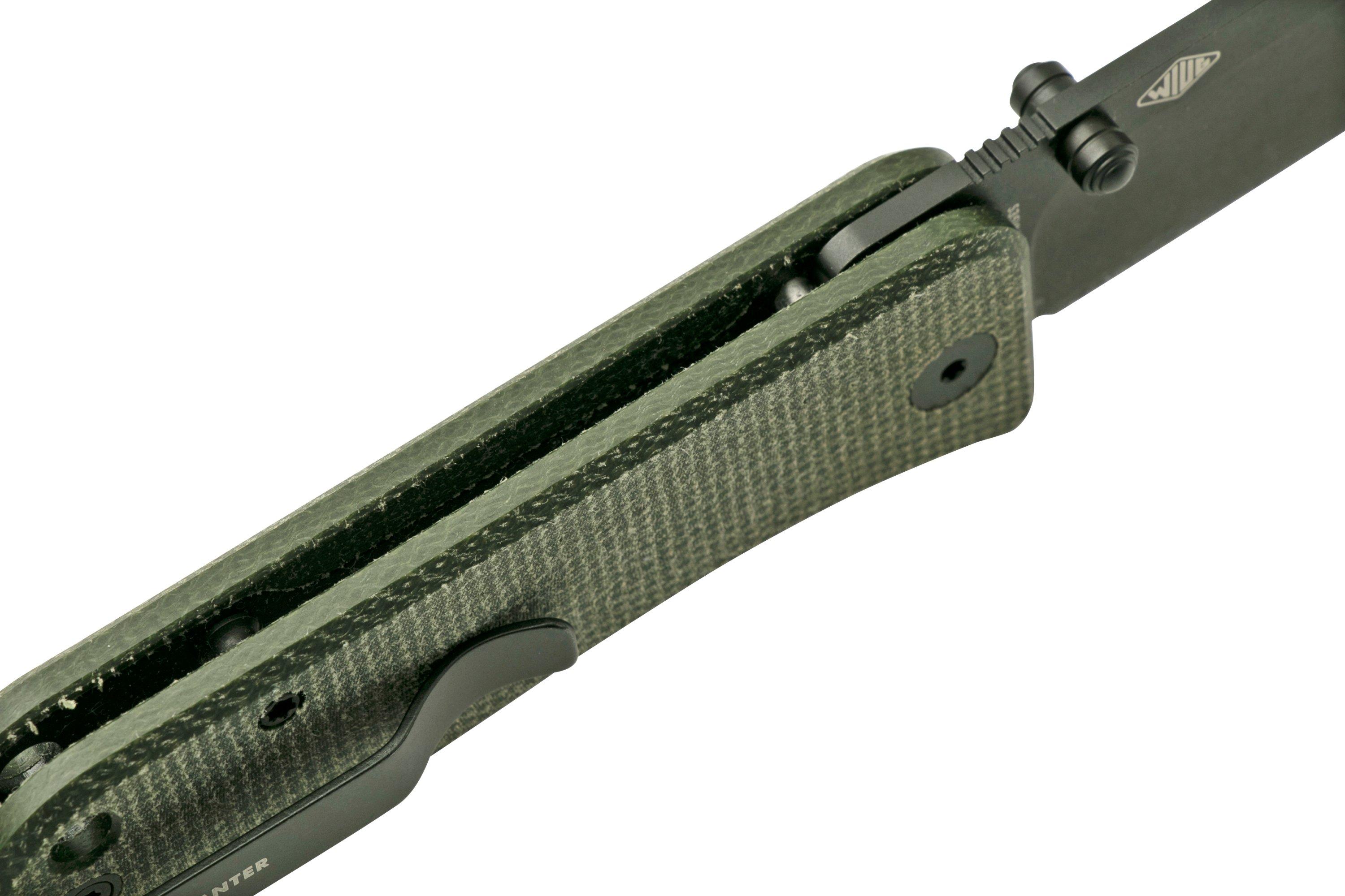 WE Knife Banter 2004J Dark Green Micarta, Black pocket knife, Ben ...