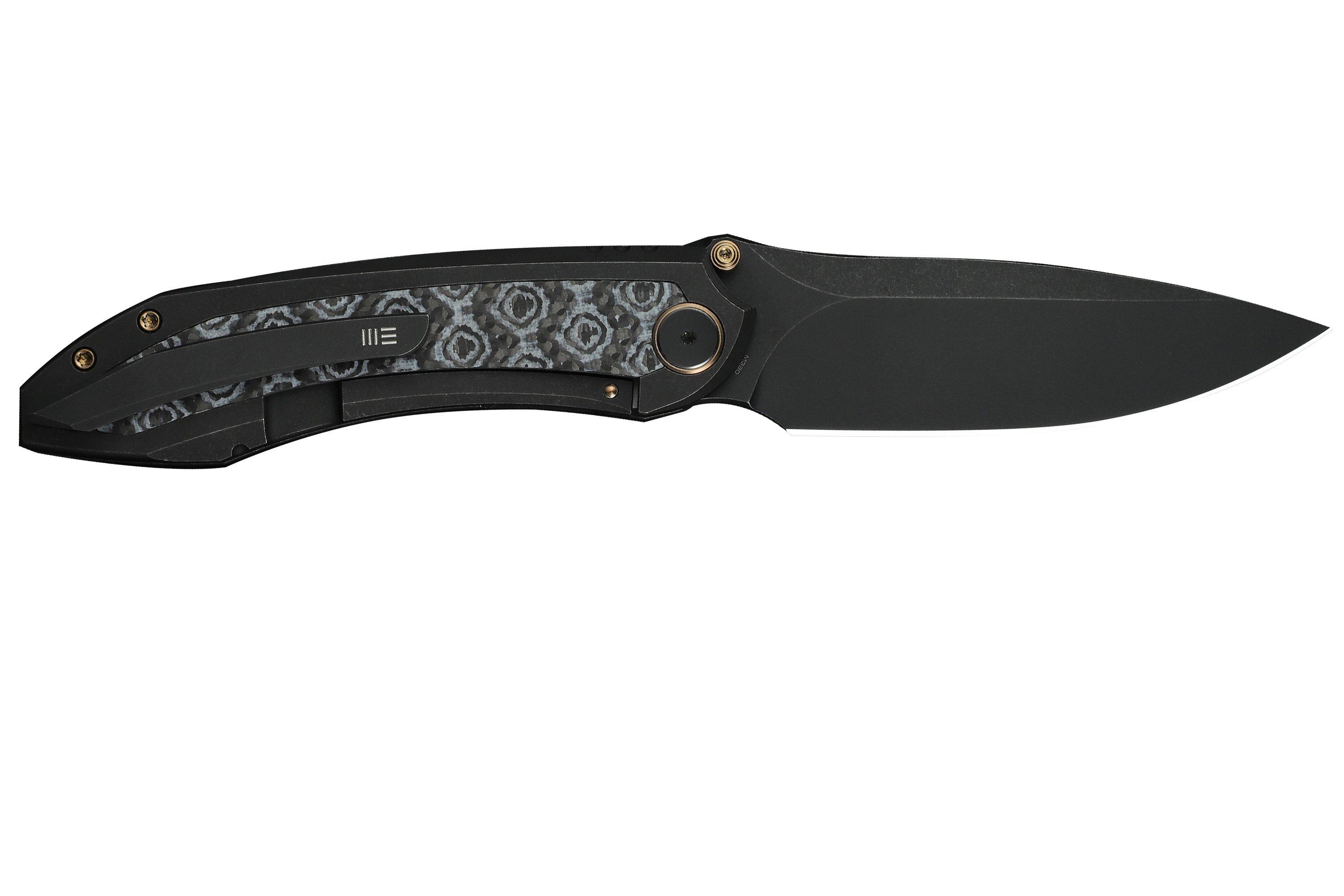 WE Knife Winsome WE23092-1 Black Stonewashed, Titanium Layered G10 Rose ...