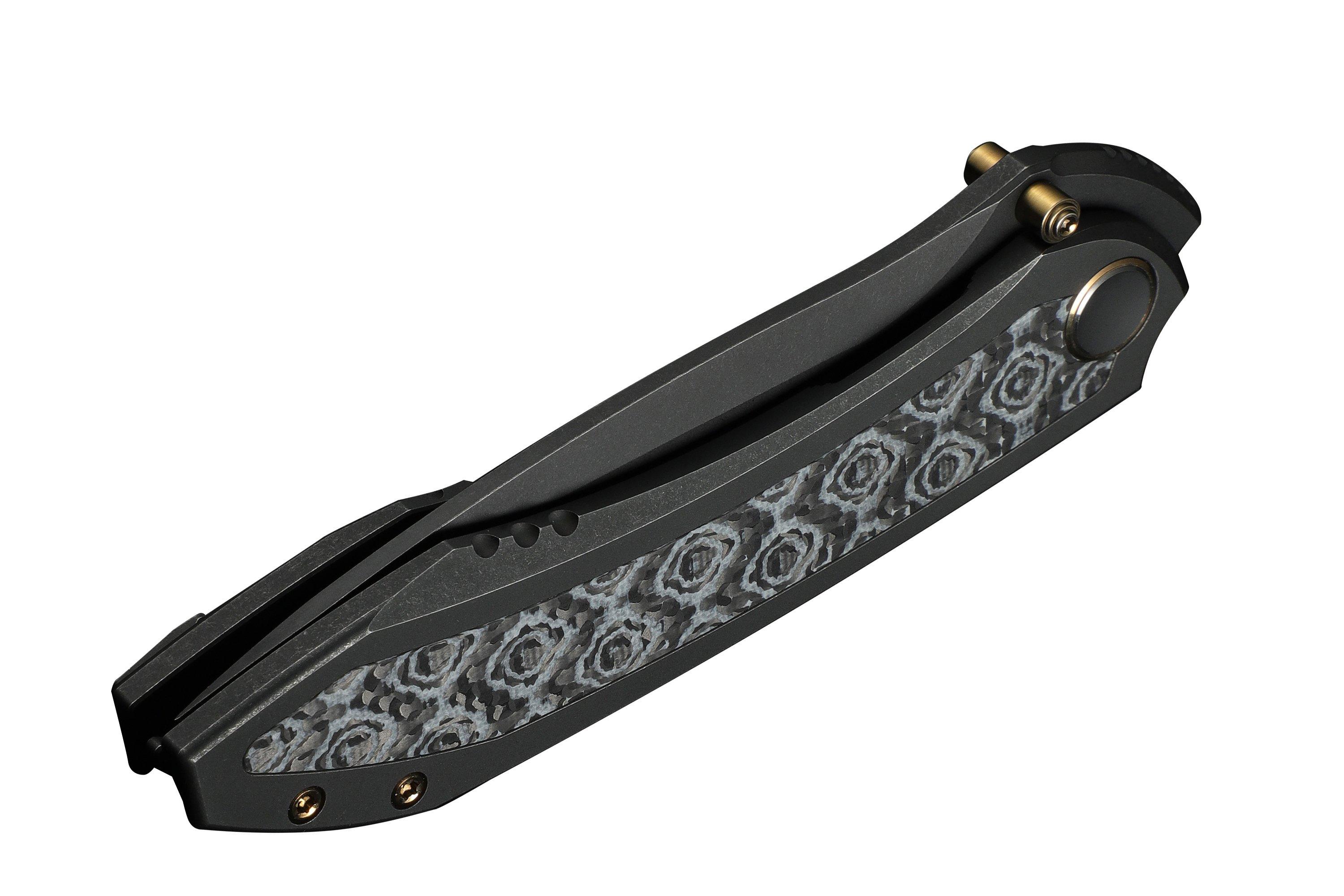 WE Knife Winsome WE23092-1 Black Stonewashed, Titanium Layered G10 Rose ...