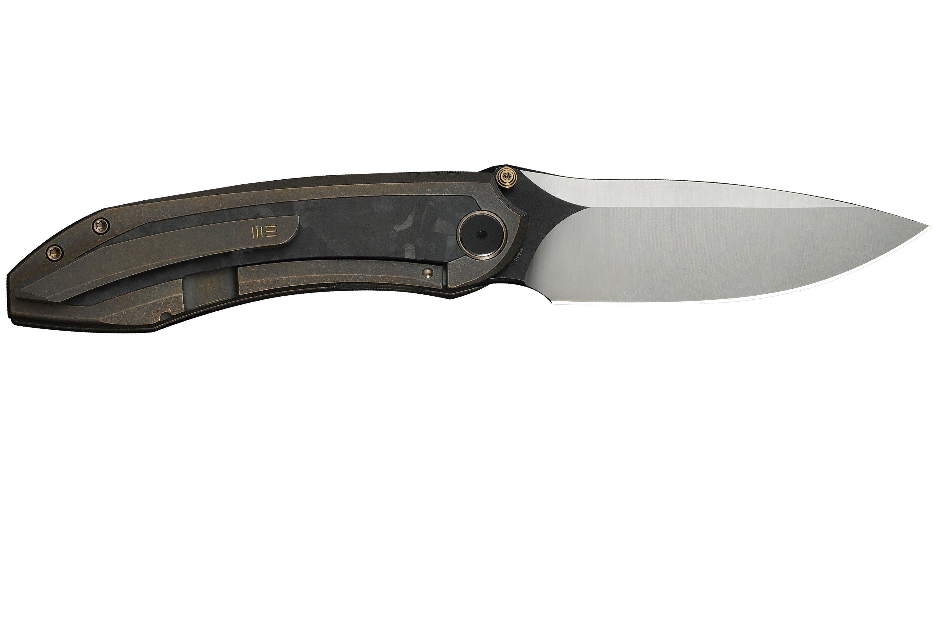 WE Knife Winsome WE23092-3 Satin, Bronze Titanium Marble Carbon Inlay ...