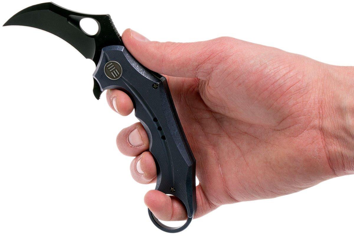 WE Knife 708A Karambit pocket knife, blue | Advantageously shopping at ...