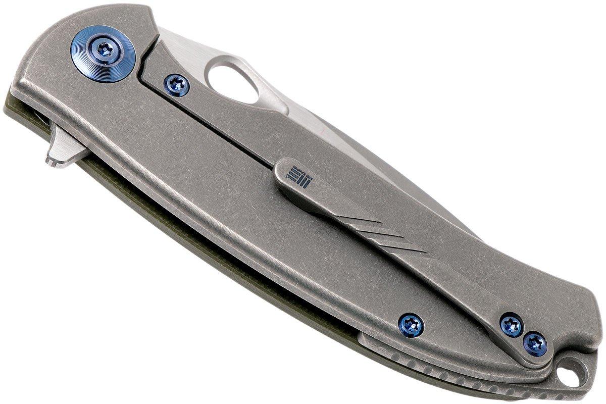 WE Knife 803B Rectifier Green G10, Stonewashed S35VN pocket knife ...