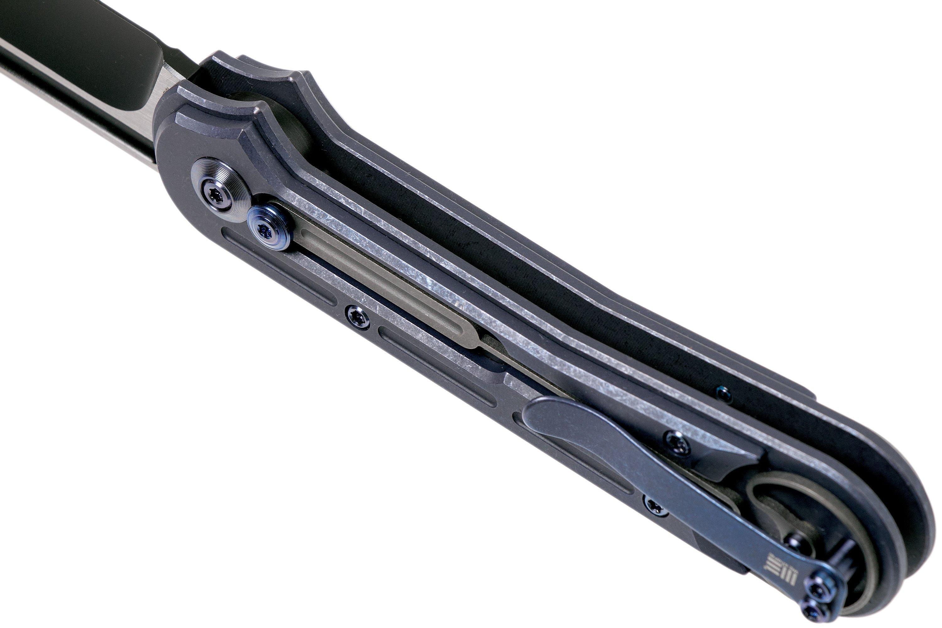 WE Knife Double Helix 815C pocket knife, Blue Handle, Black Blade ...