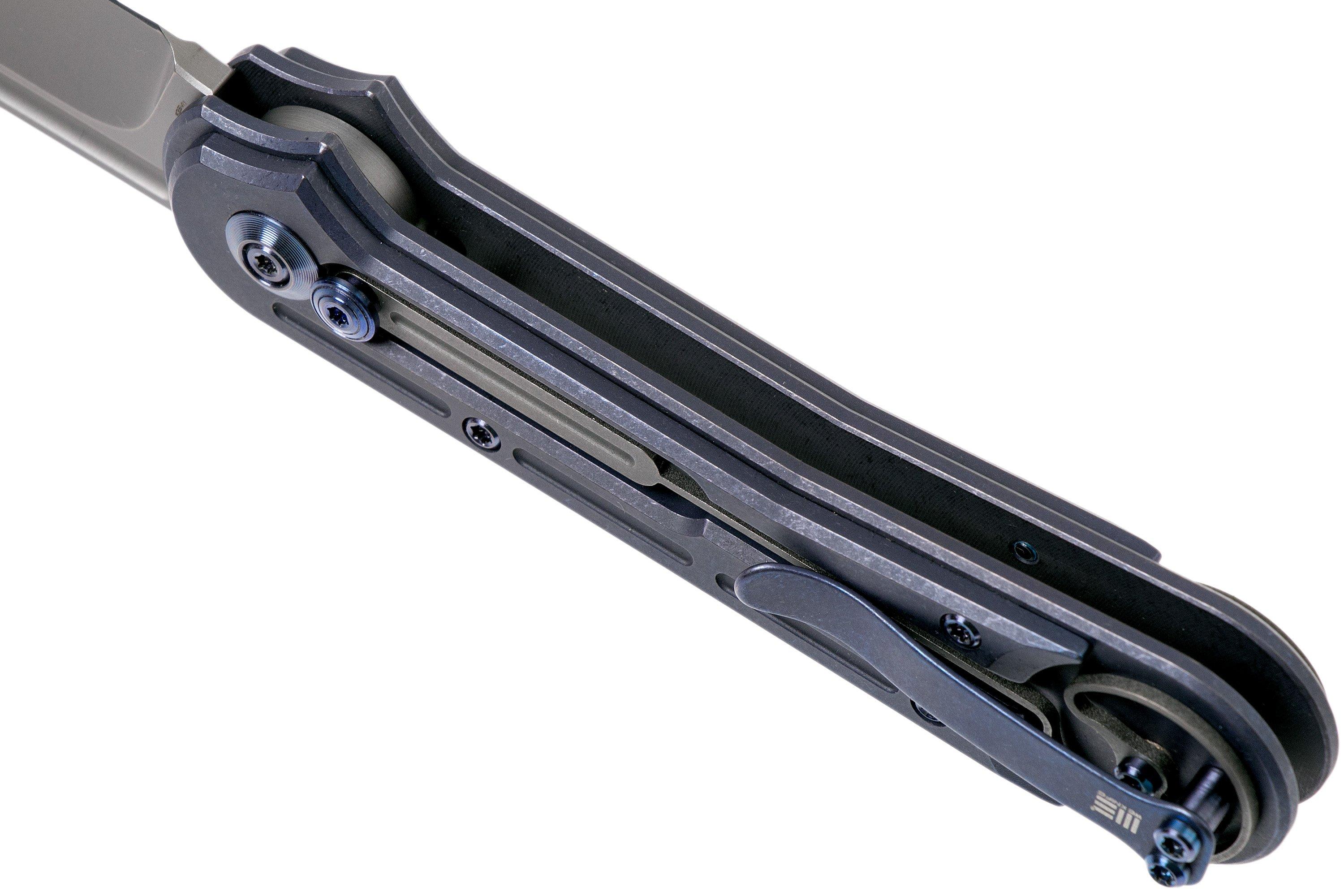 WE Knife Double Helix 815D pocket knife, Blue Handle, Stonewashed Blade ...