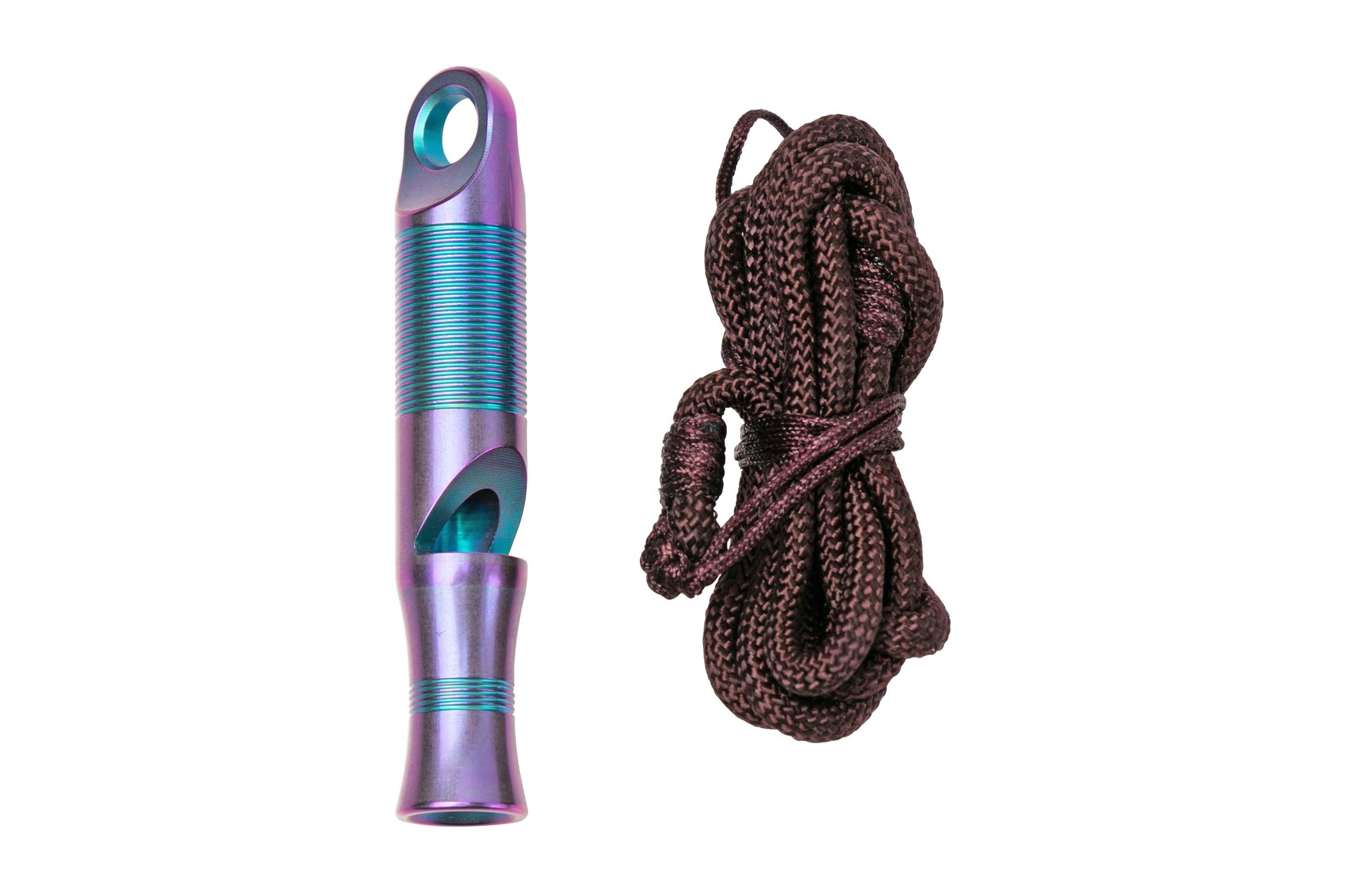 WE Knife Titanium A-05AP 120dB purple, emergency whistle ...