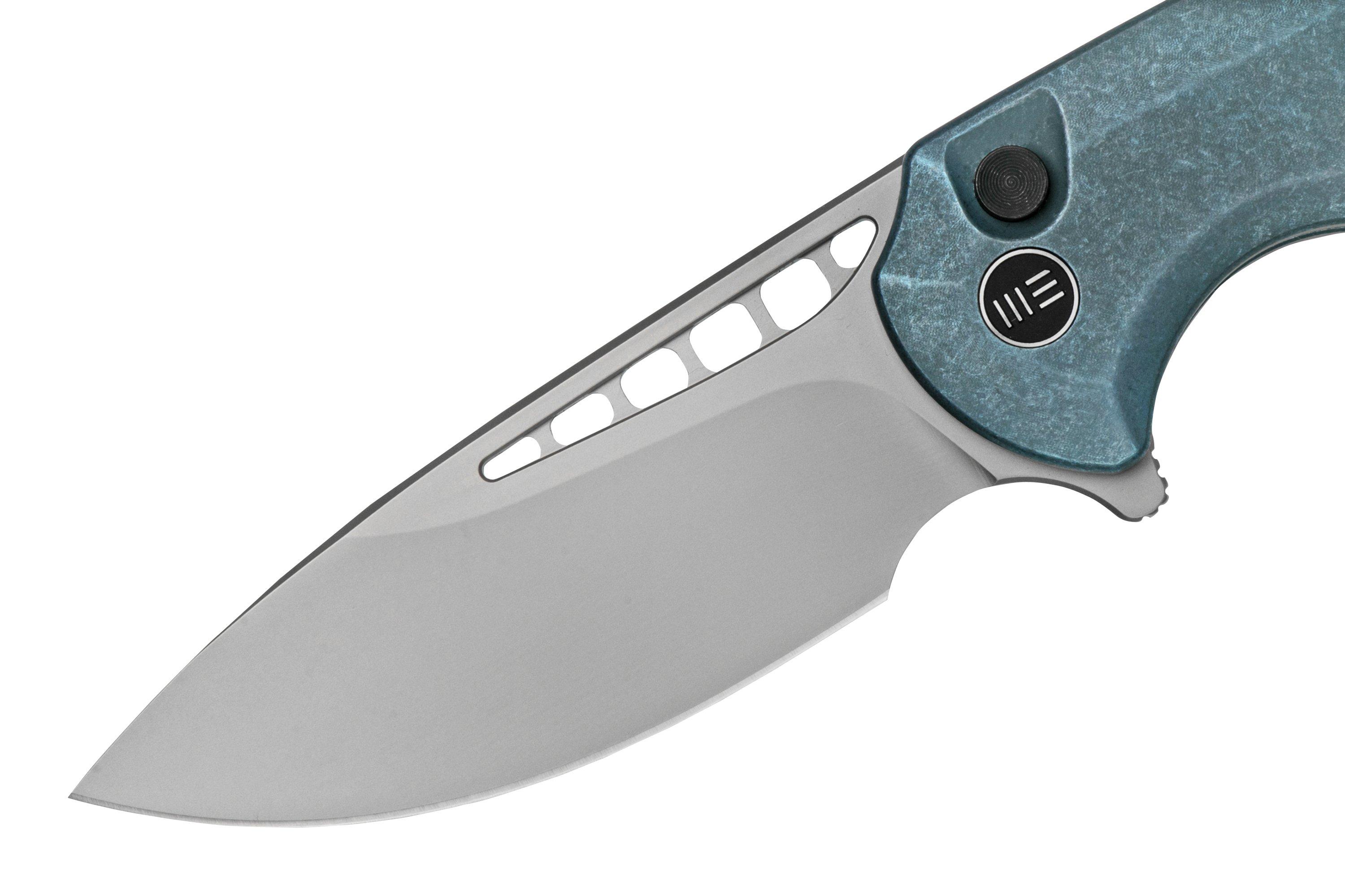 WE Knife Mini Malice WE054BL-3, Blue Titanium pocket knife ...