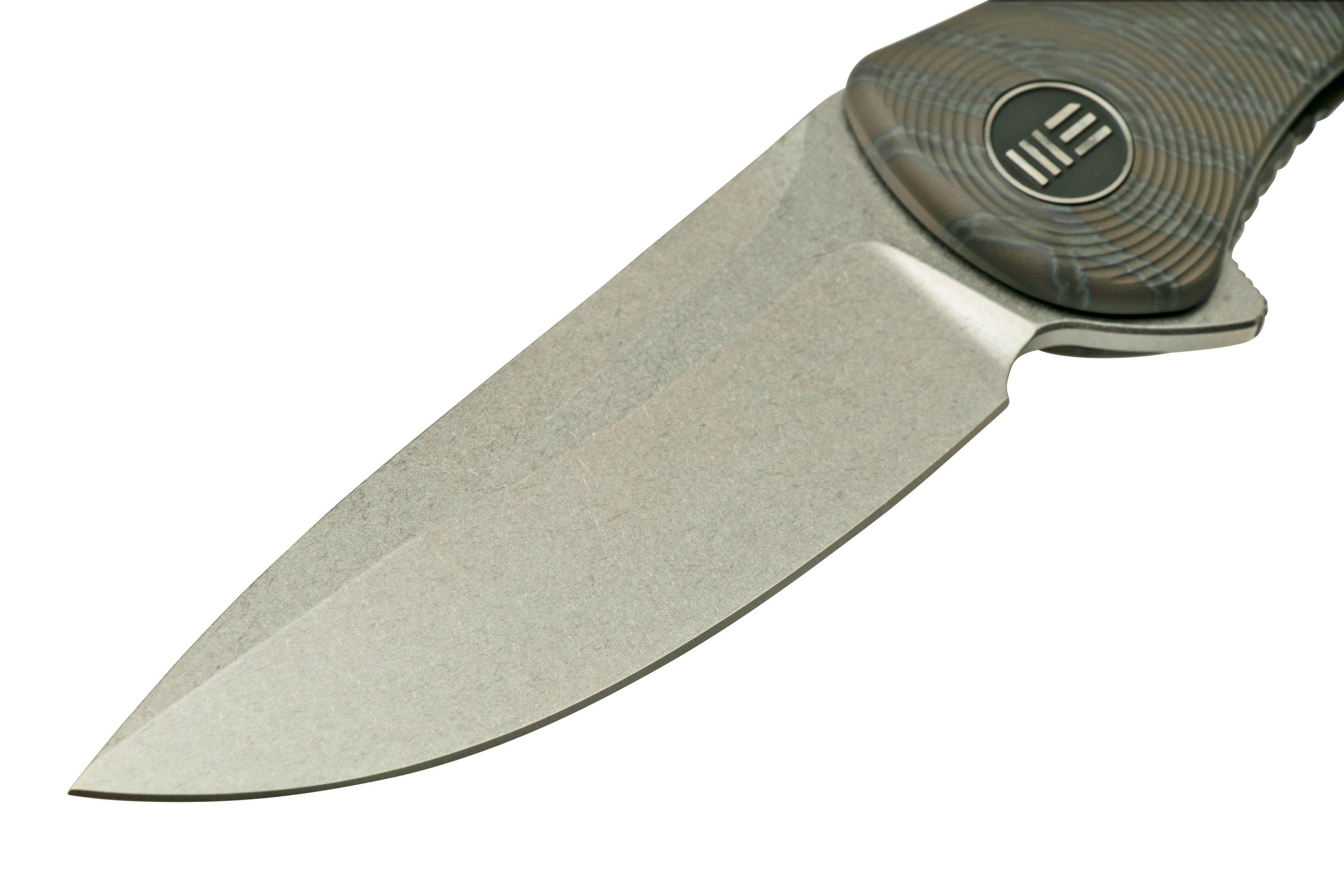 WE Knife Synergy 2v2 WE18046D-2, Titanium Tiger Stripe, pocket knife ...