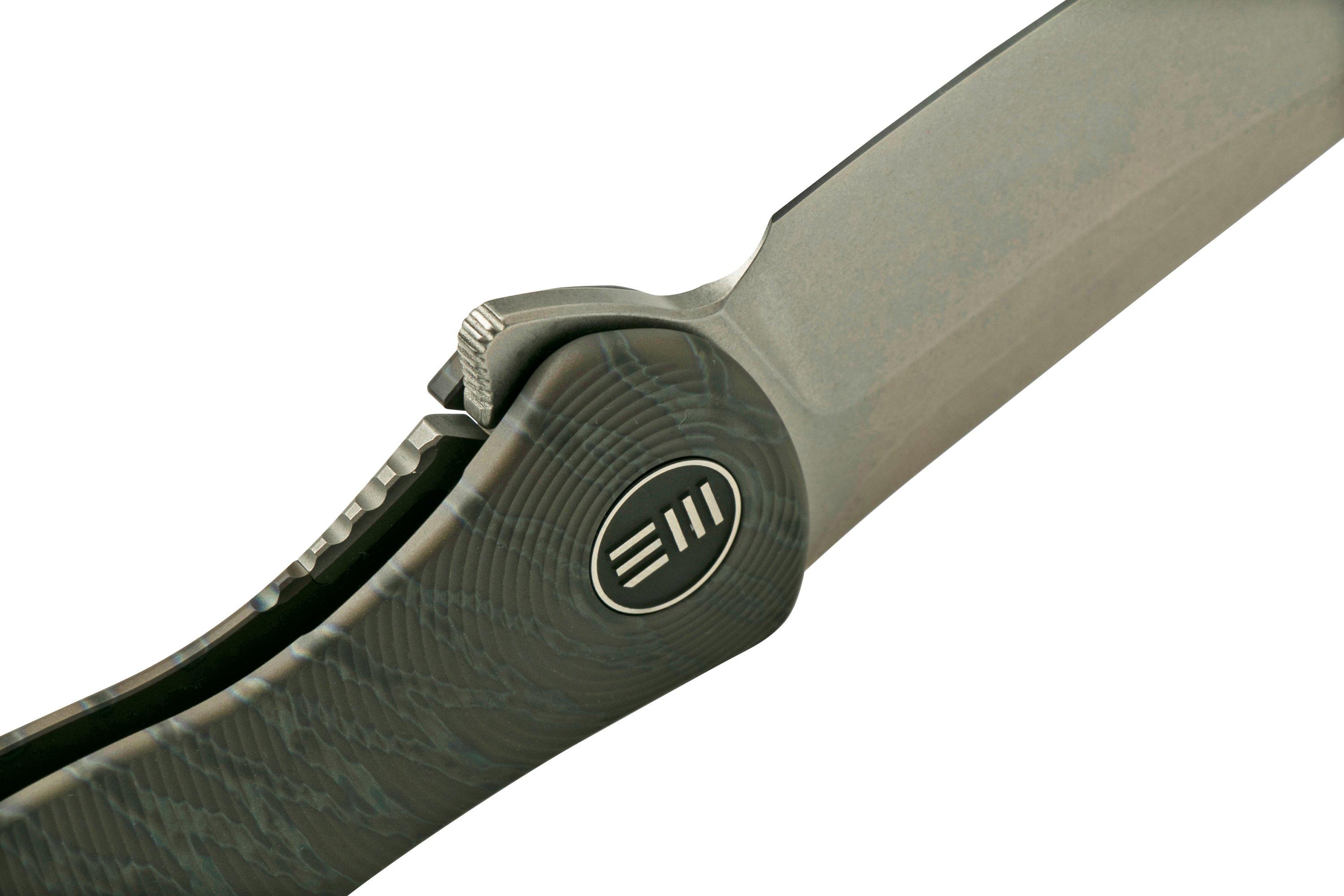 WE Knife Synergy 2v2 WE18046D-2, Titanium Tiger Stripe, pocket knife ...