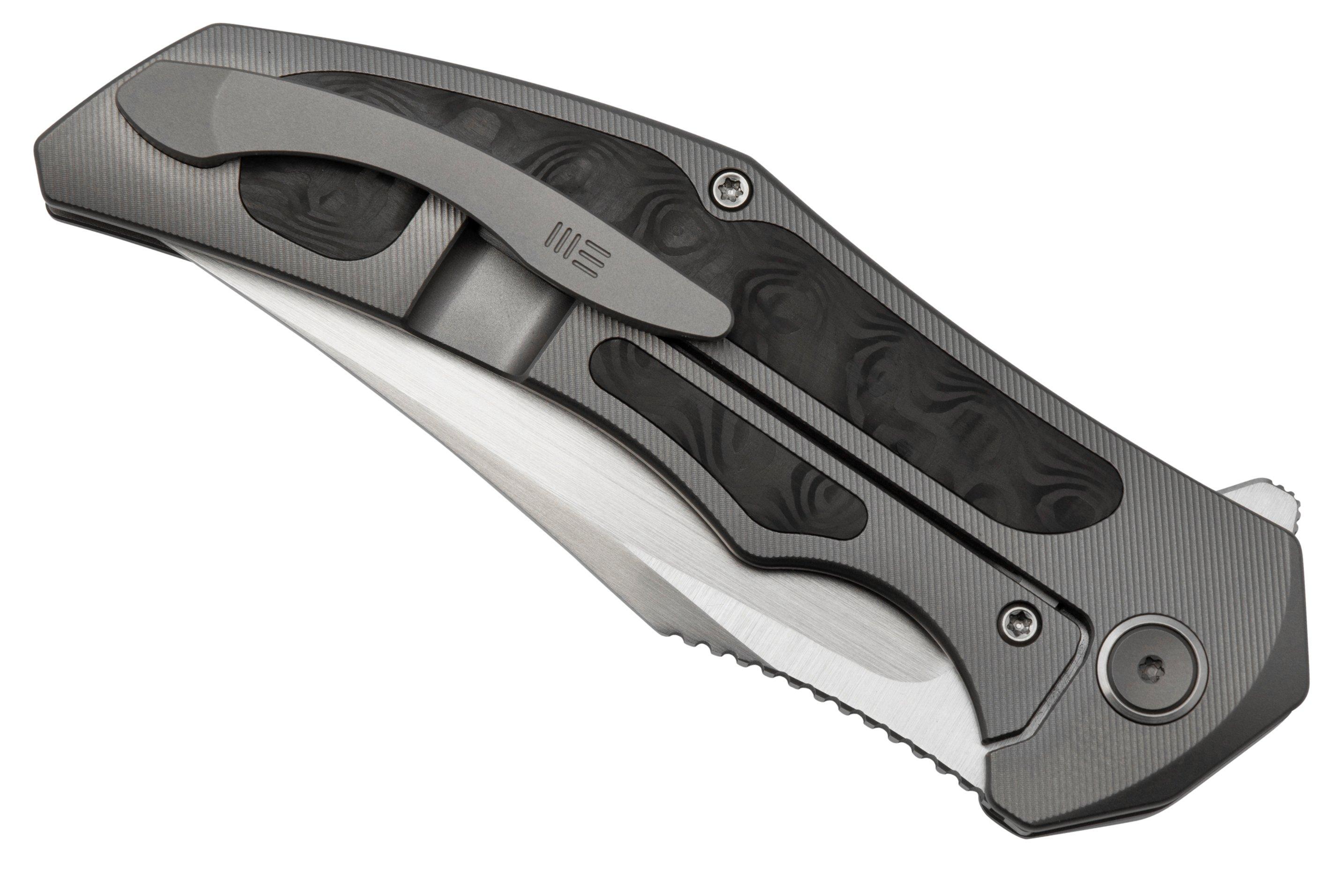 WE Knife Magnetron Gray Titanium Rose Carbon Fiber, Hand Rubbed CPM ...