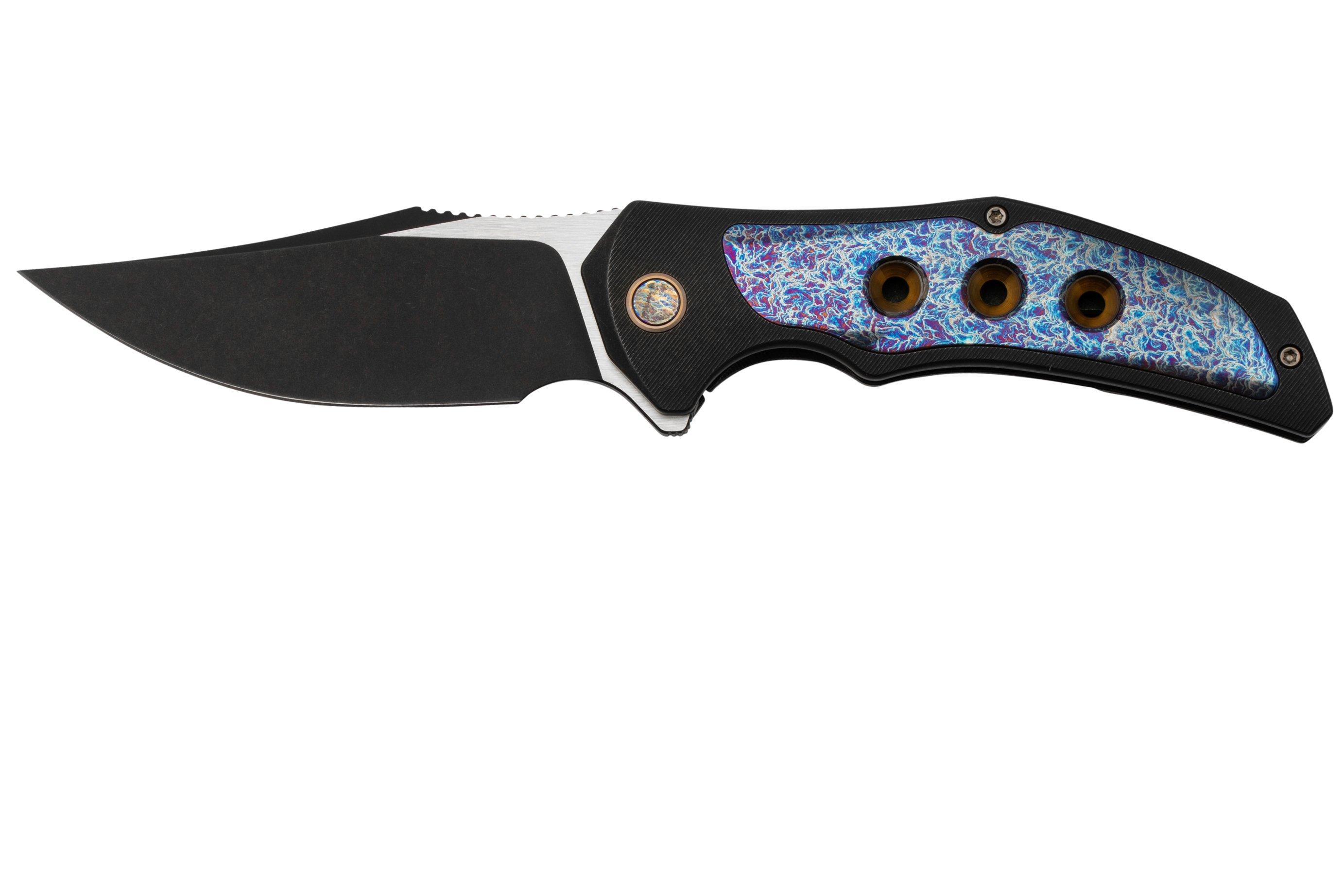 WE Knife Magnetron Black Titanium Flamed Titanium, Black Stonewashed ...