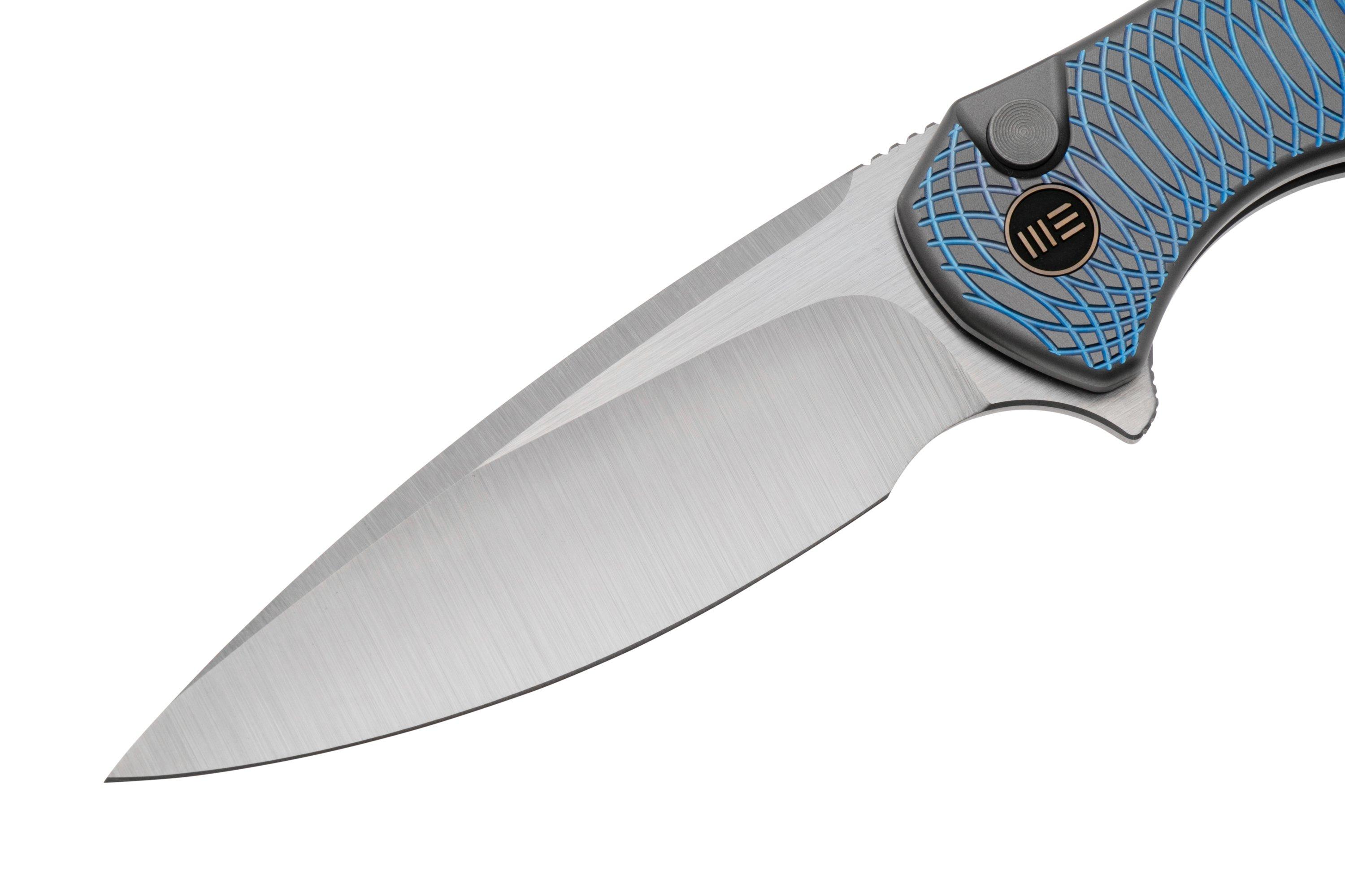 WE Knife Kitefin WE19002M-3, Hand Polished Satin CPM 20CV, Blue ...