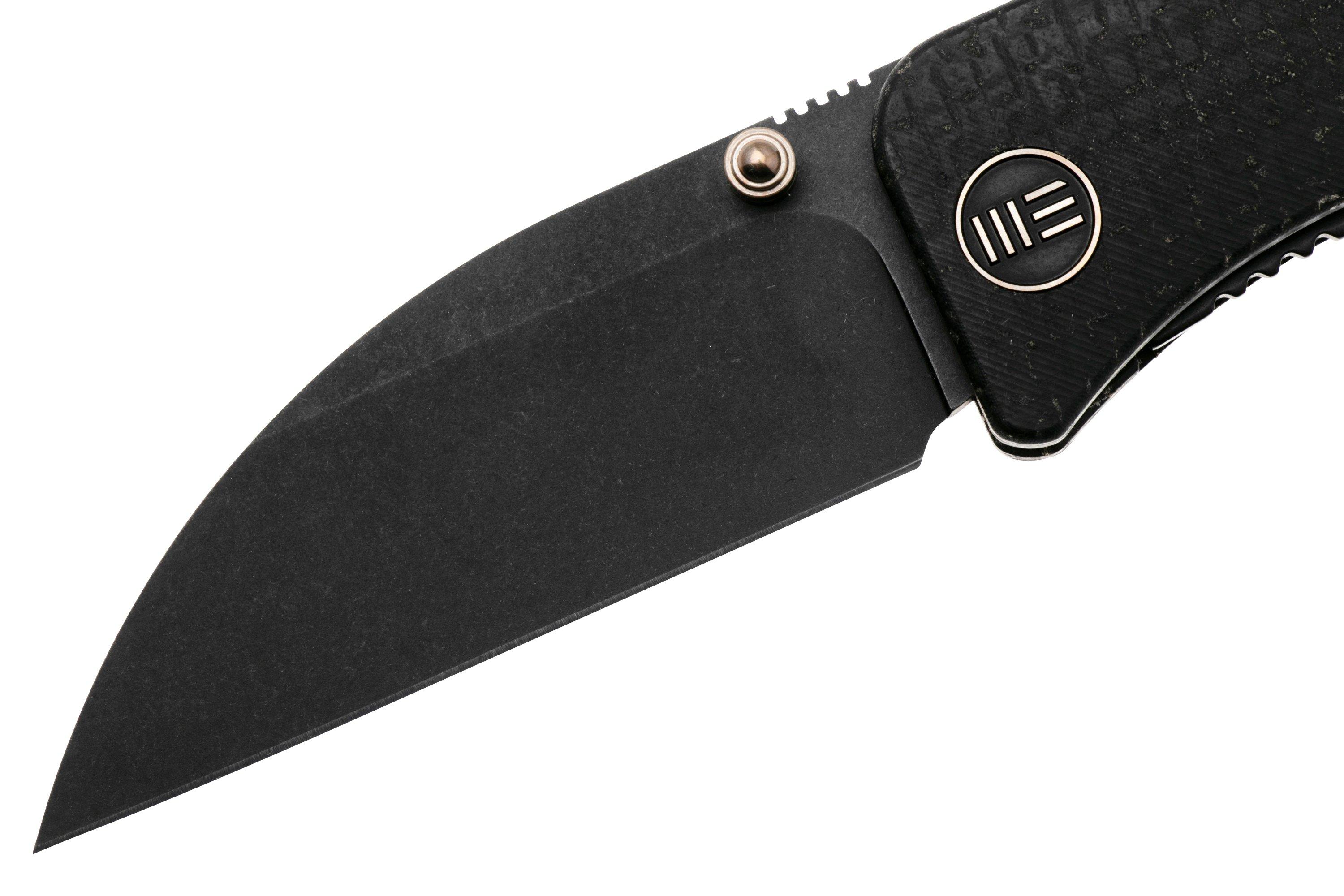 WE Knife Banter Wharncliffe WE19068J-1 Blackwashed CPM S35VN, Black ...