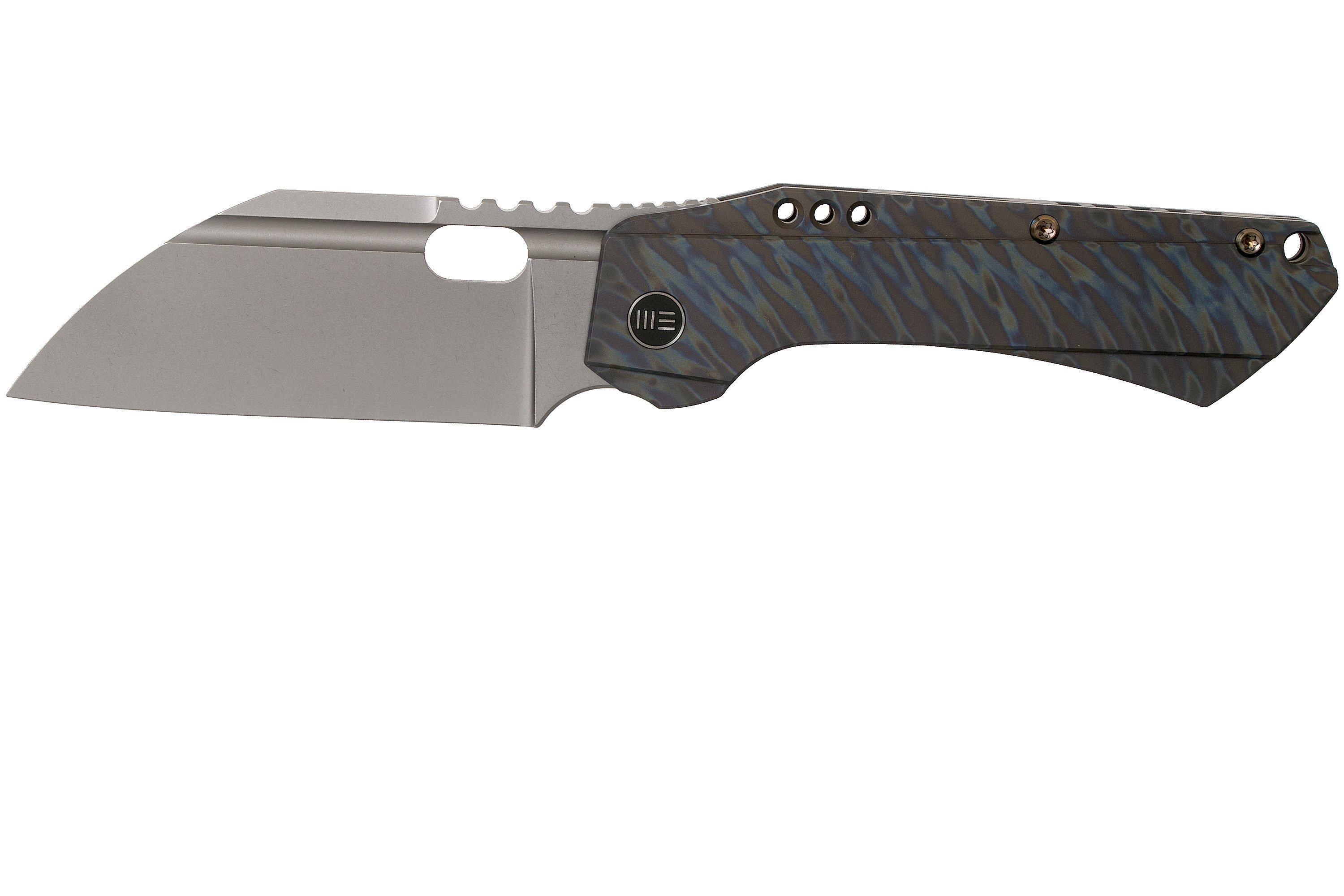 WE Knife Roxi 3 WE19072-3 Tiger Stripe Flamed Titanium pocket knife ...