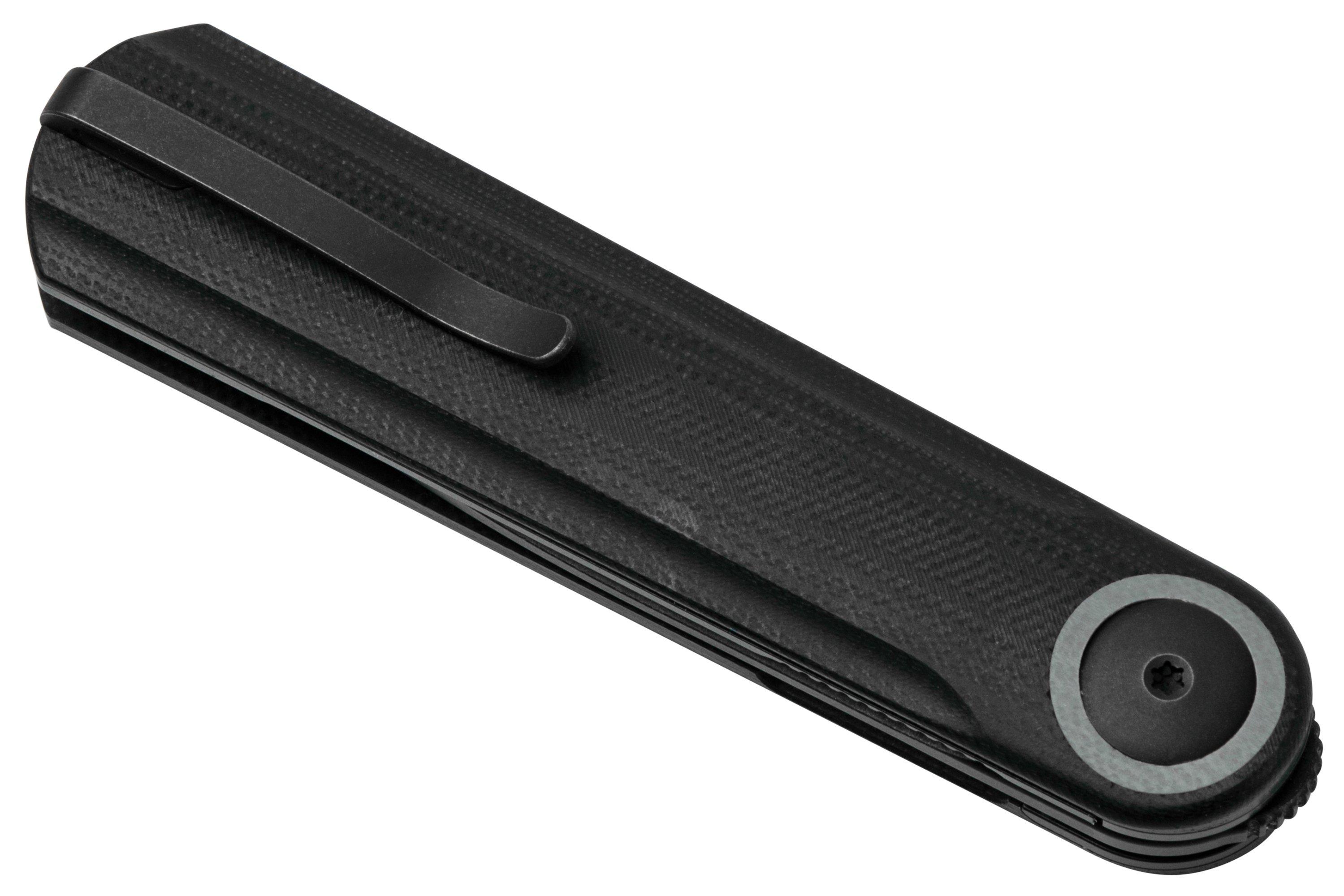 WE Knife Eidolon Drop Point, Integral Black G10 WE19074A-D pocket knife ...