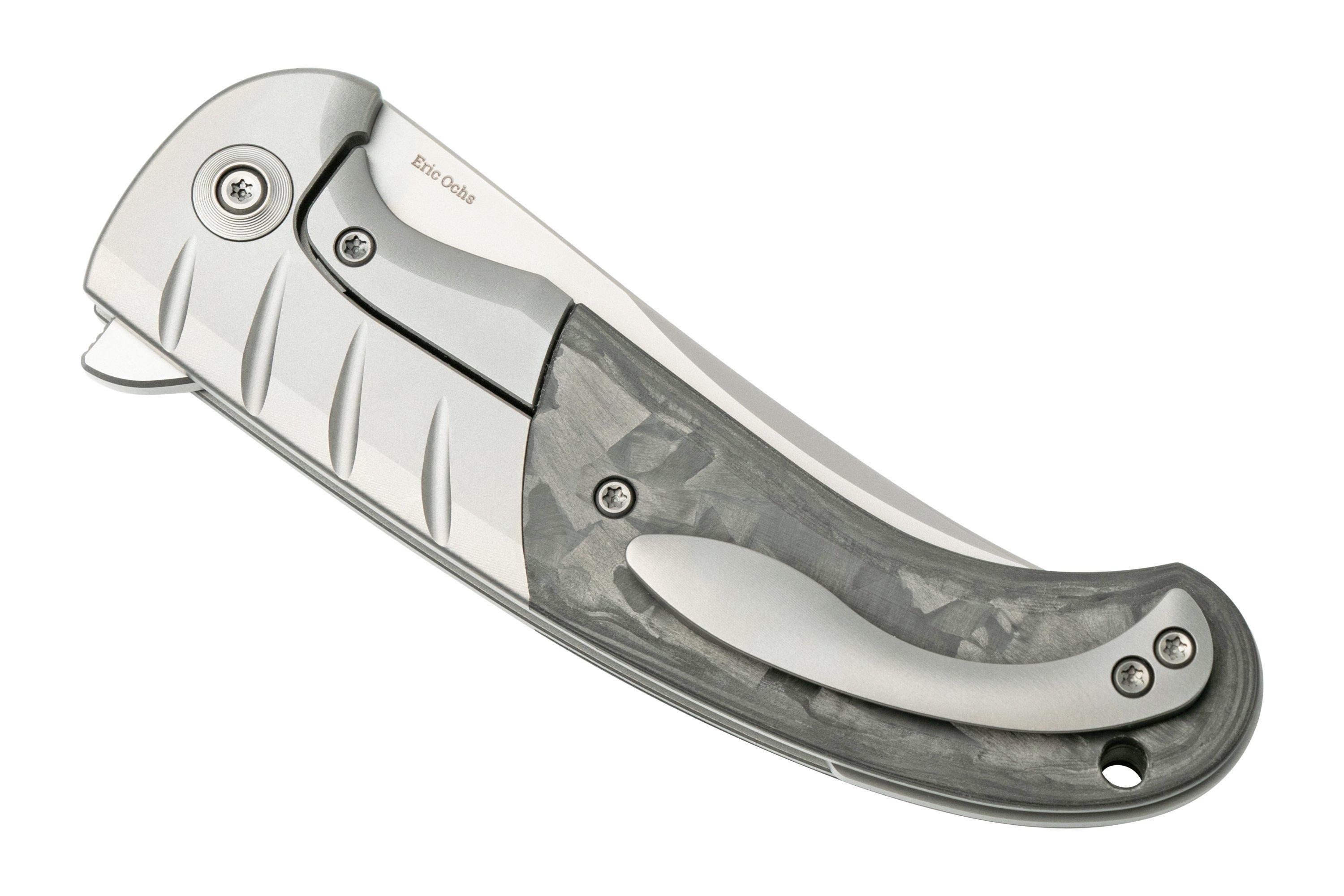 WE Knife Curvaceous WE20012-1 Grey Titanium, Marble Carbon fibre ...