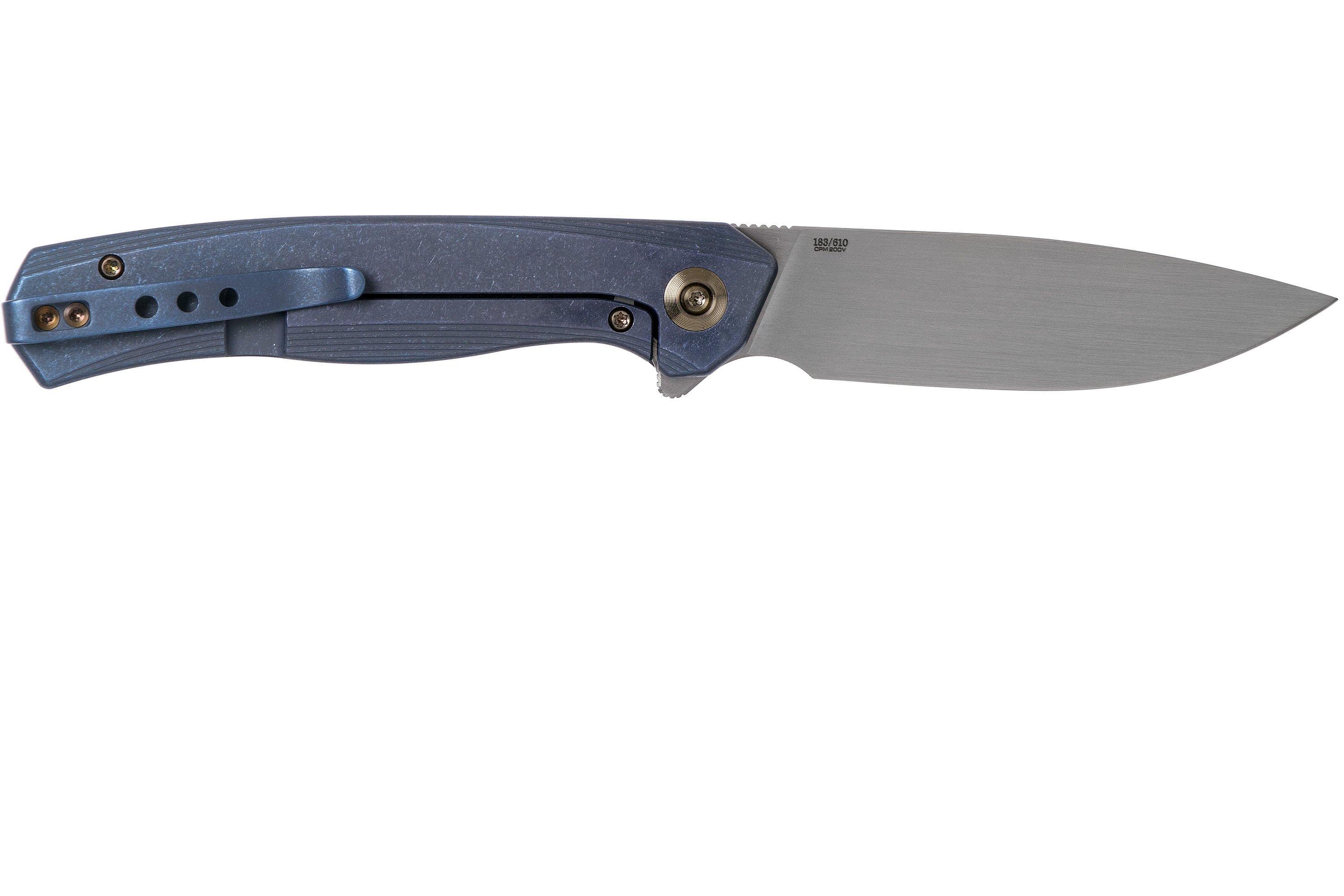 WE Knife Seer WE20015-2 Hand Rubbed, Blue Titanium Limited Edition ...