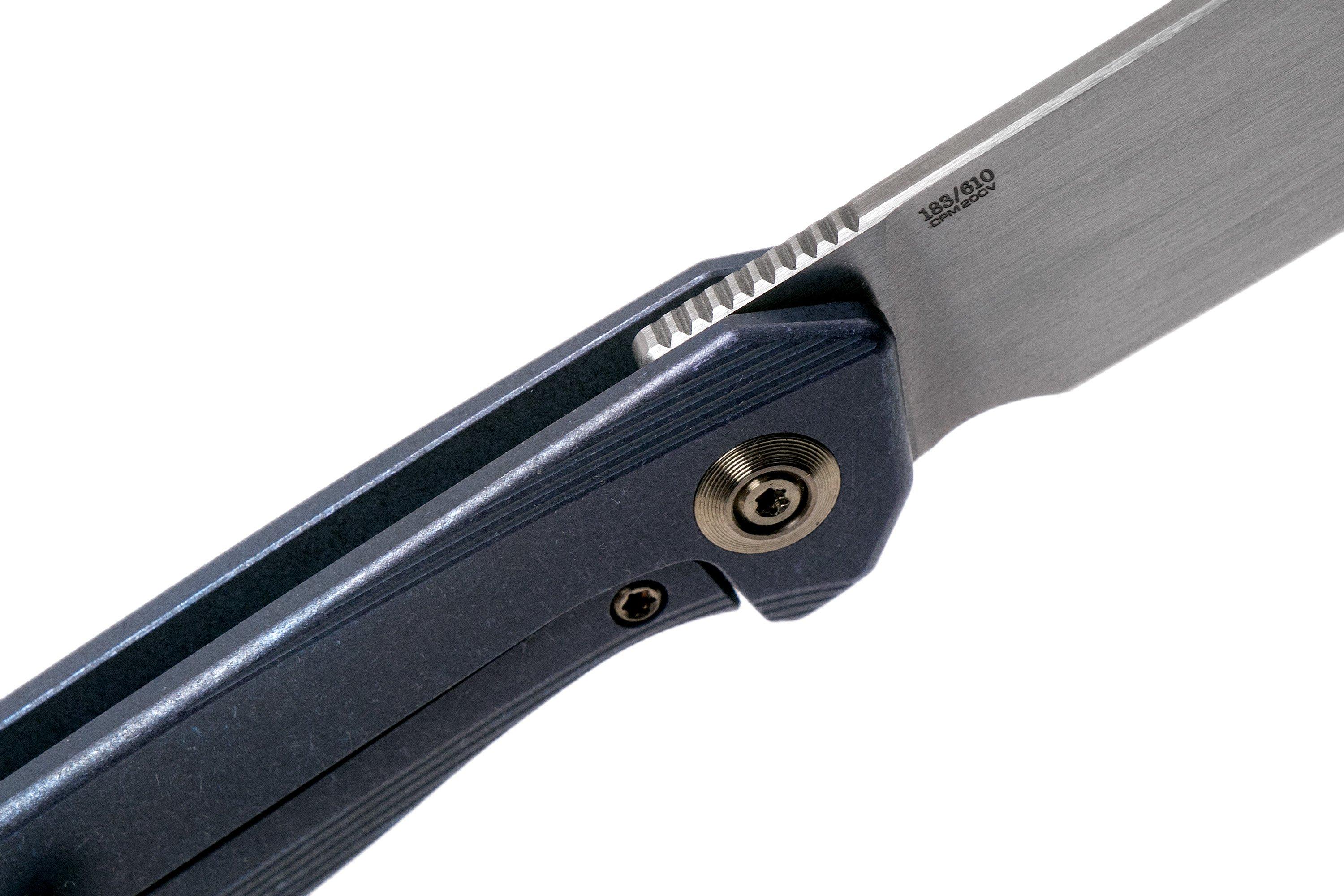 WE Knife Seer WE20015-2 Hand Rubbed, Blue Titanium Limited Edition ...