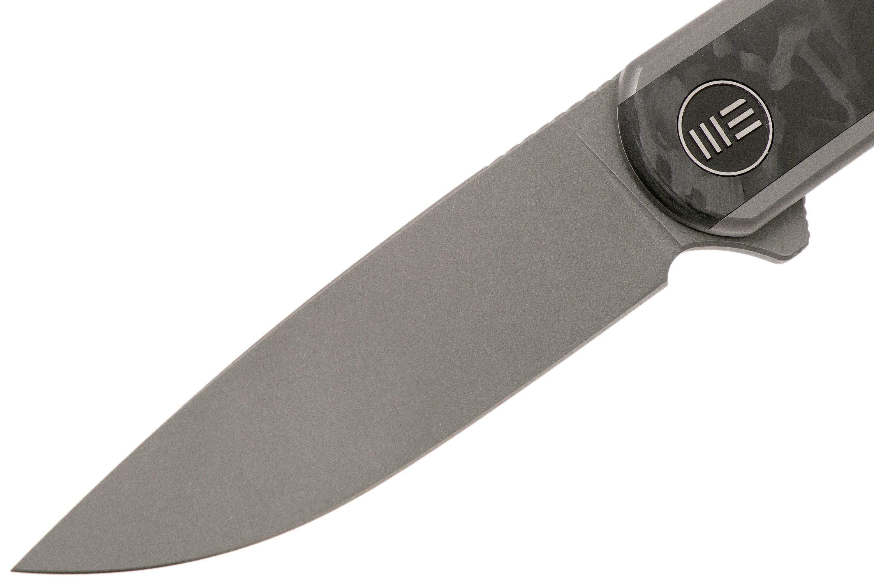 WE Knife Smooth Sentinel WE20043-1 Gray Titanium Carbon fibre pocket ...